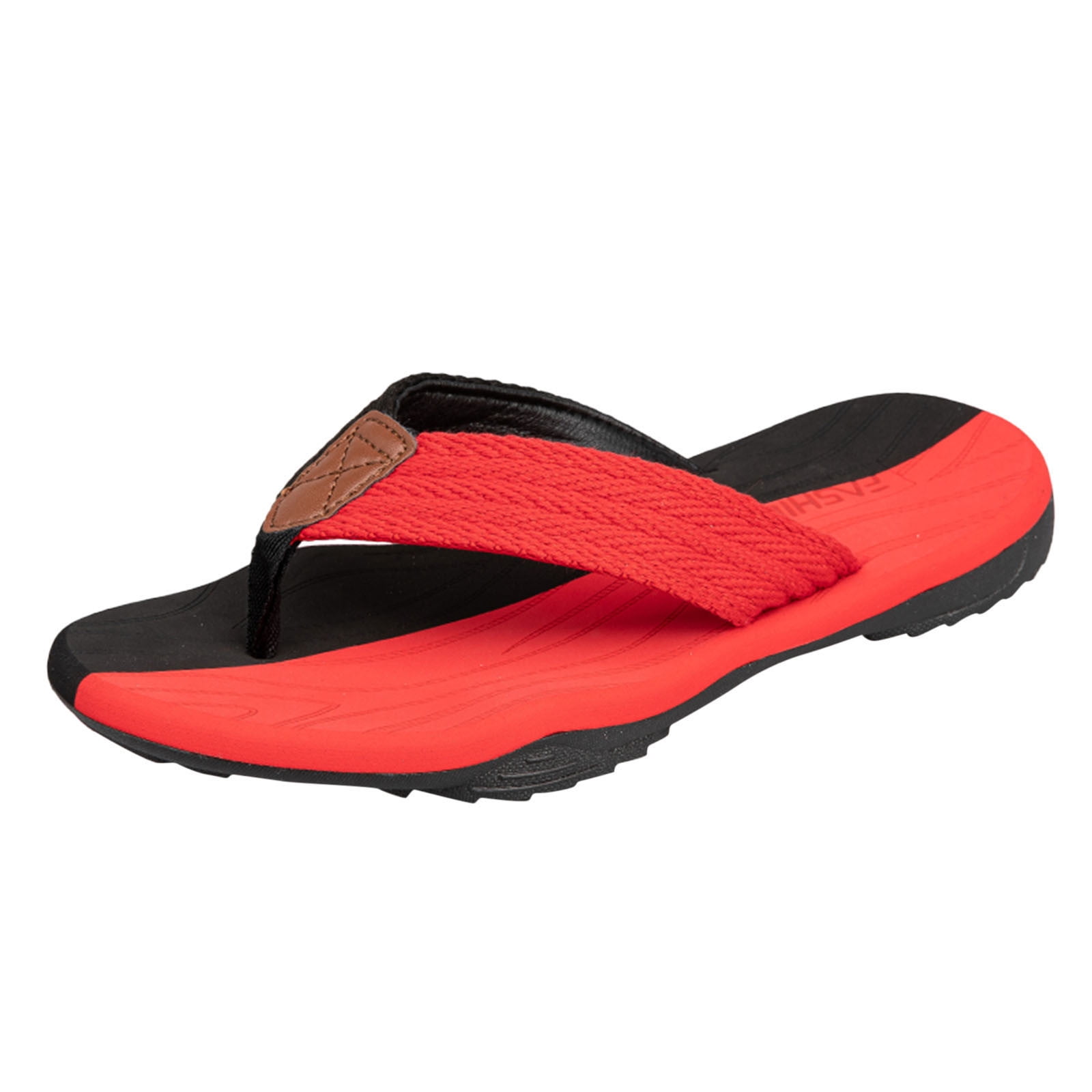 knqrhpse mens slippers Slippers Men's Slippers Flip Flops Summer Beach ...