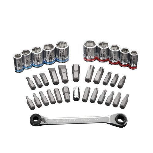 Kobalt 338358 35 pc. Right Angle Bit Driver Tool Set with Case ...