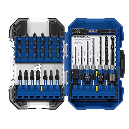 Kobalt XTR Impact 40-Piece High-Speed Steel Hex Shank Screwdriver Bit ...