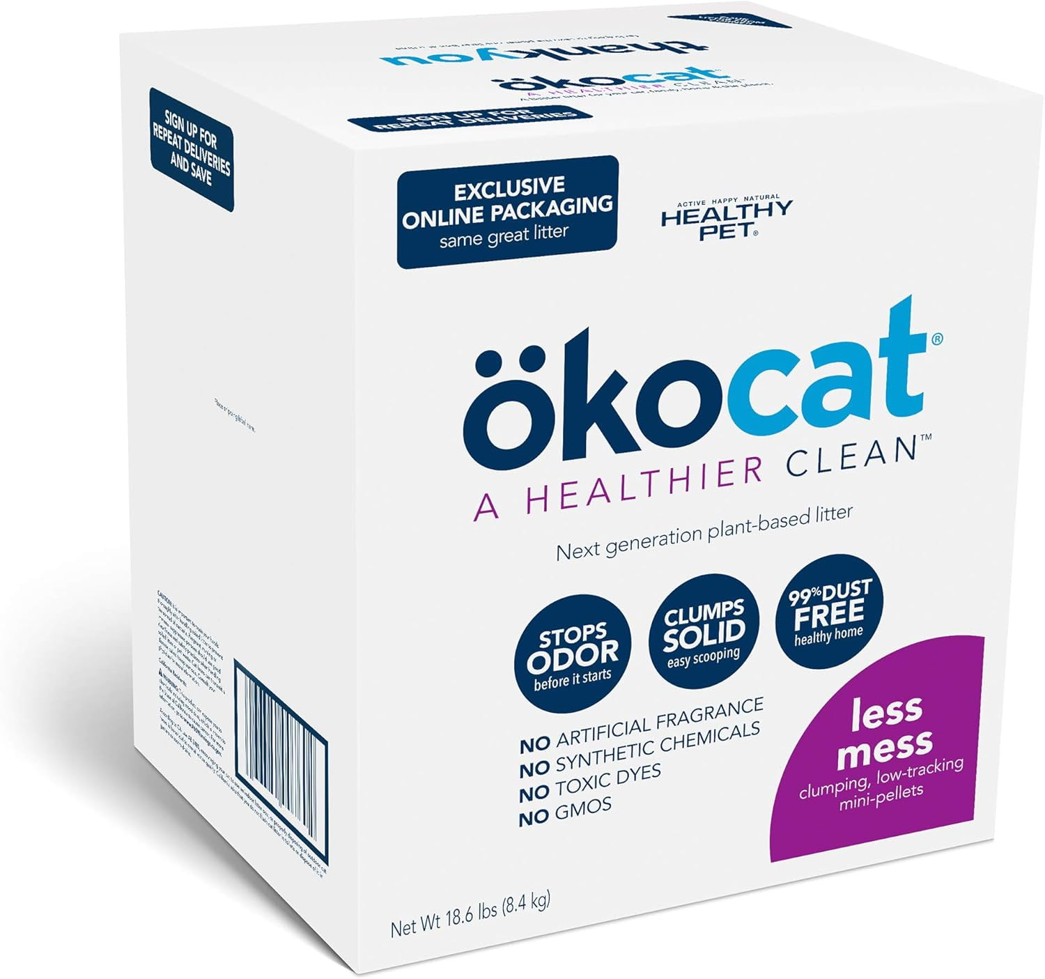 ökocat Less Mess Low Tracking Wood Clumping Cat Litter Mini- Pellets ...