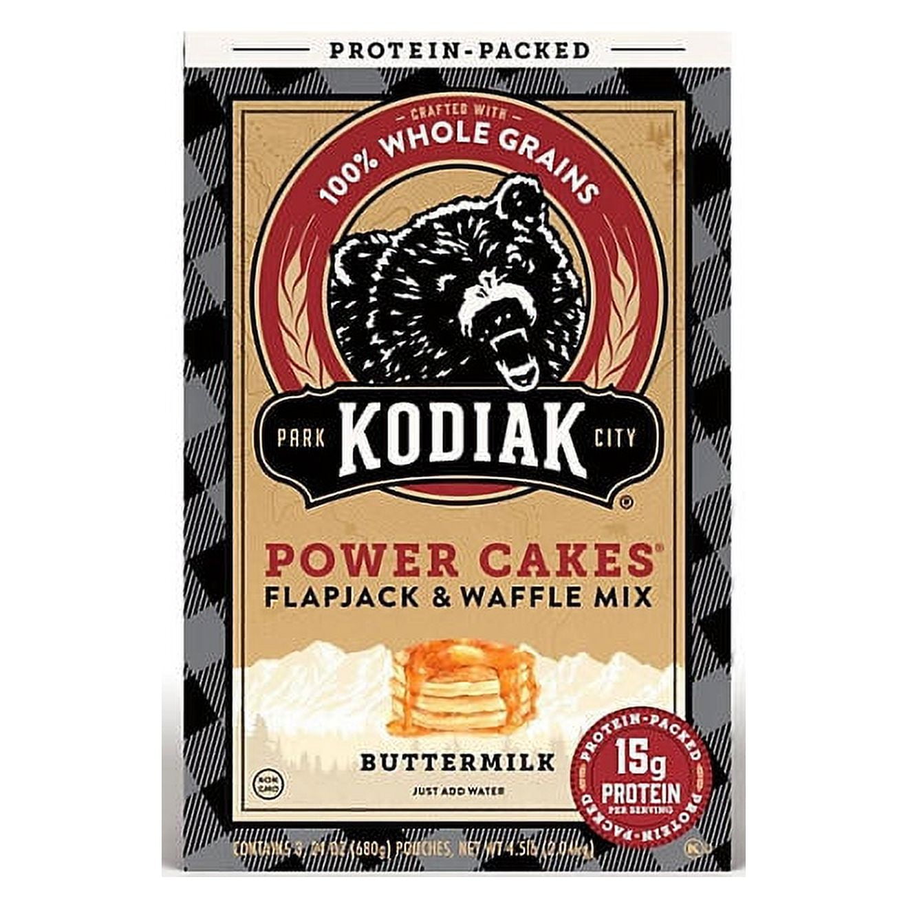 Kodiak Cakes Power Cakes High Protein Pancake and Waffle Mix, 72 oz ...