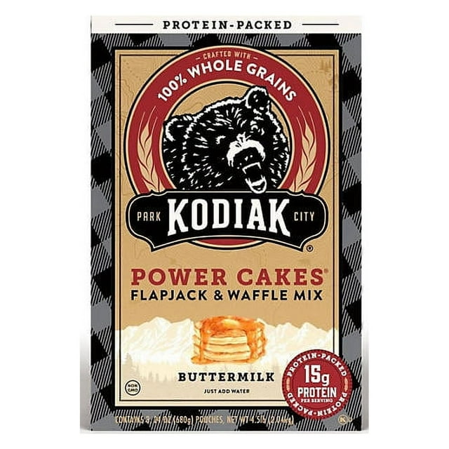 Kodiak Cakes Power Cakes High Protein Pancake and Waffle Mix, 72 oz ...