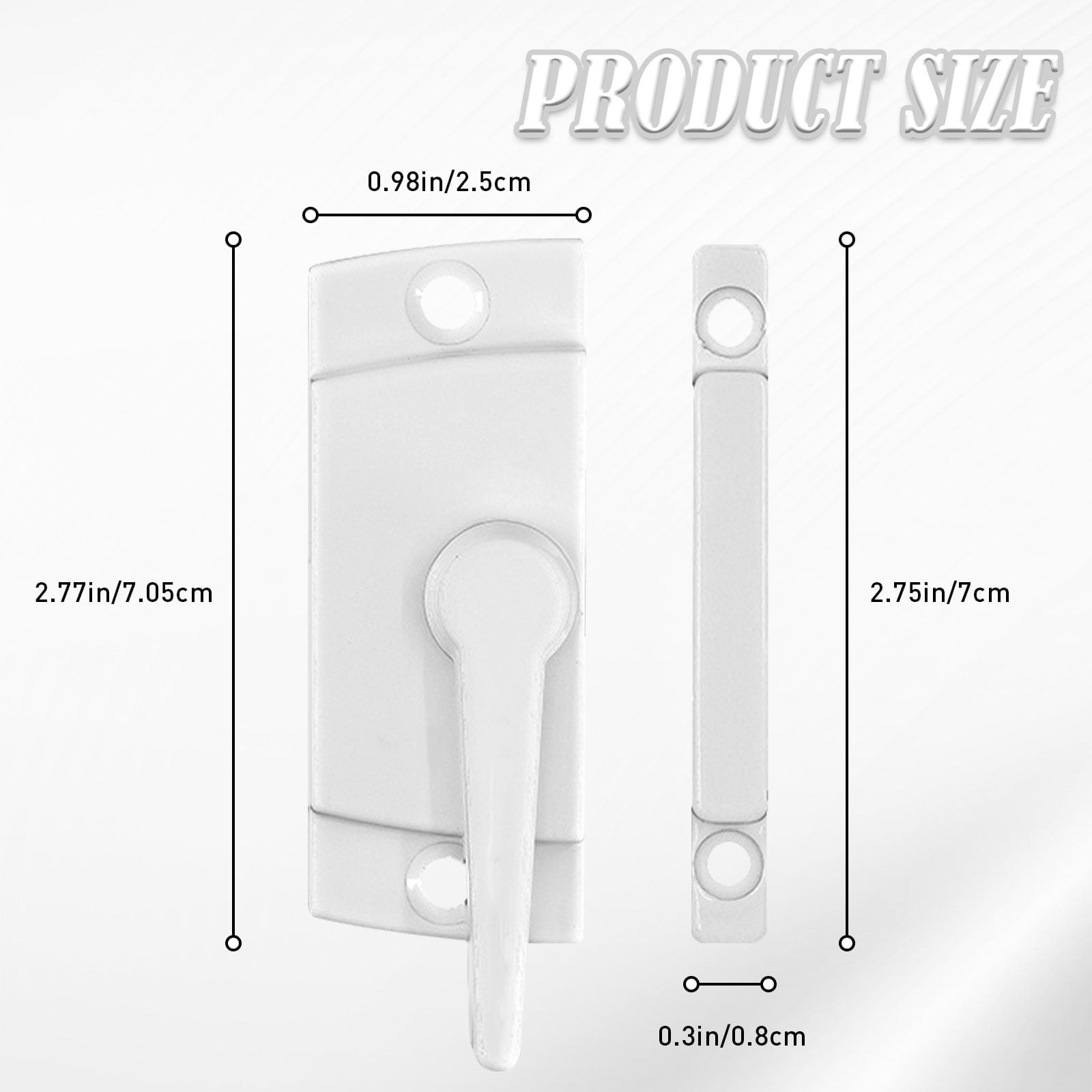 koeywtetg Cam Action White Door Locks，4 Pack Door Latch Lock Crescent ...