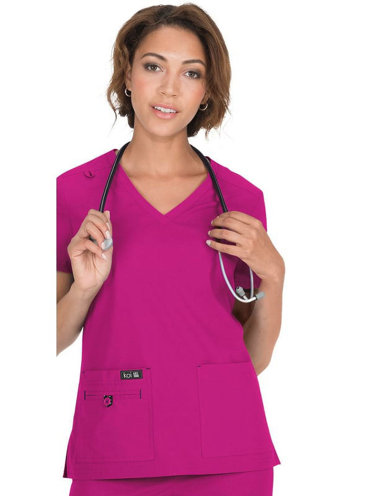 koi Basics Women's Becca V-Neck Solid Scrub Top - Walmart.com