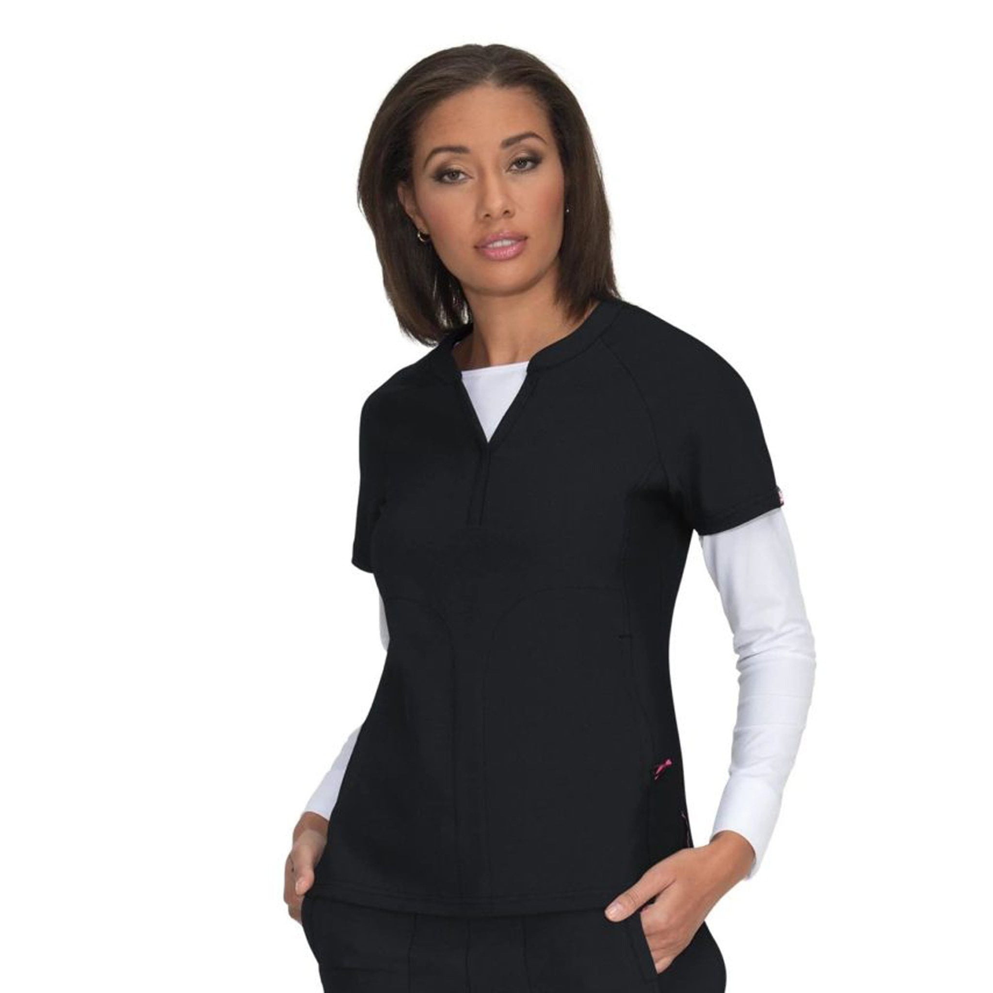 koi Lite Stretch Women's 1035 Action Scrub Top Black Medium - Walmart.com