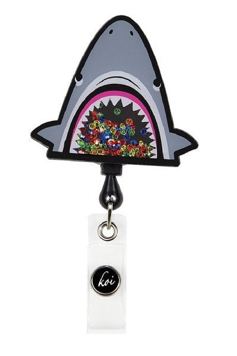 koi Shaker Retractable Badge Reels Color: Shark - Walmart.com