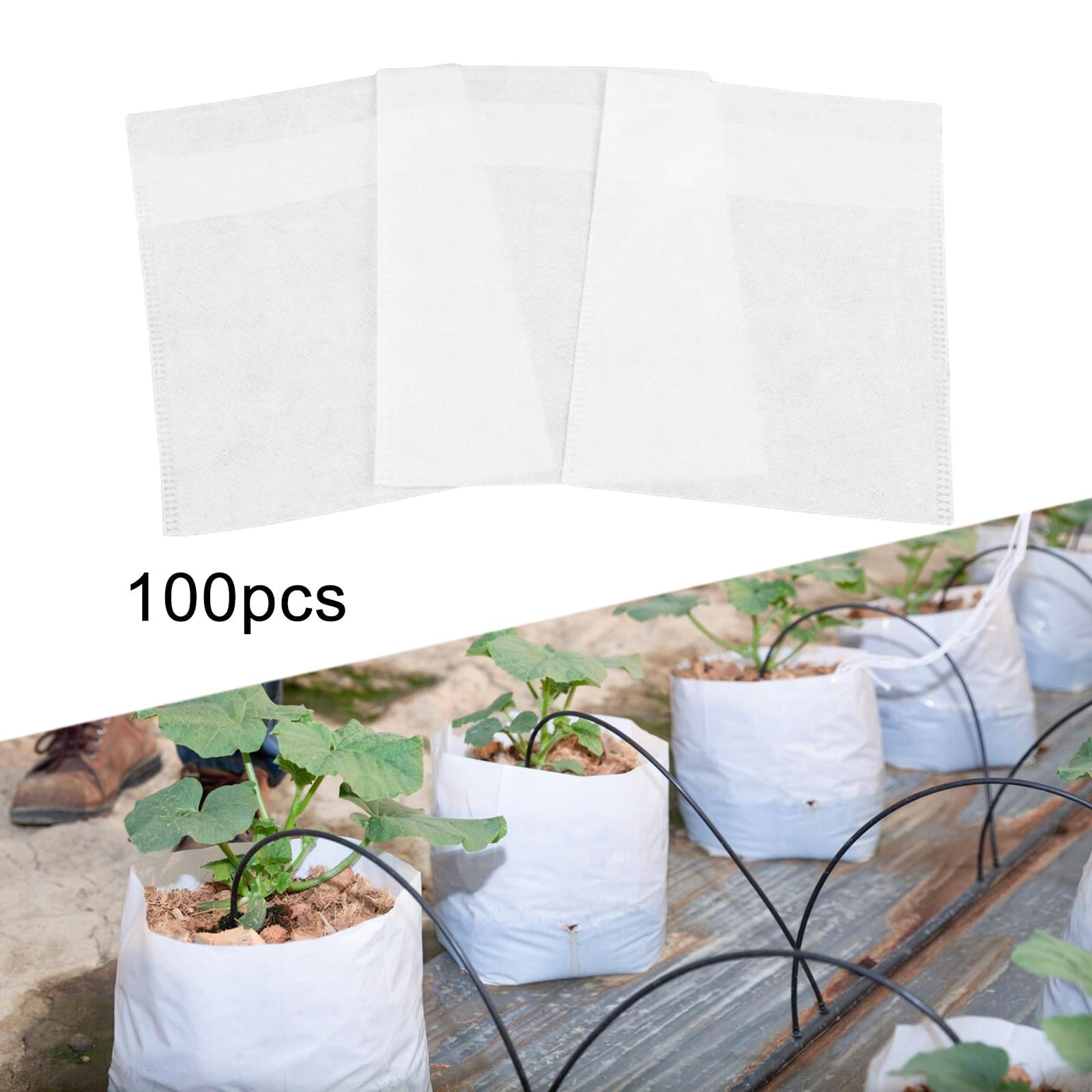 koolsoo 100 Pieces Nursery Bags for Plants,Planters Grow Bags Seedling ...
