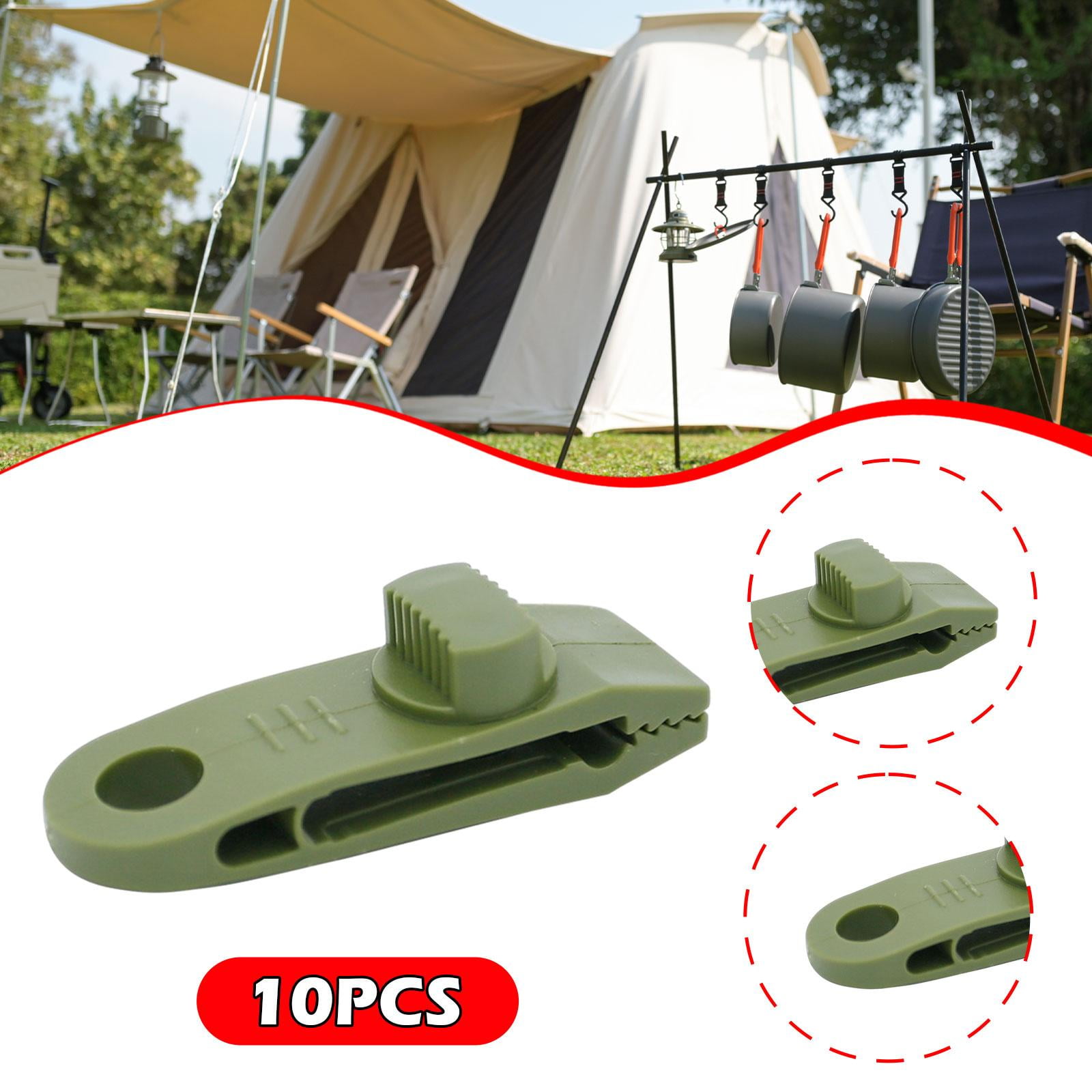 koolsoo 10x Tarp Clips Heavy Duty Tent Clamps Lightweight Versatile ...