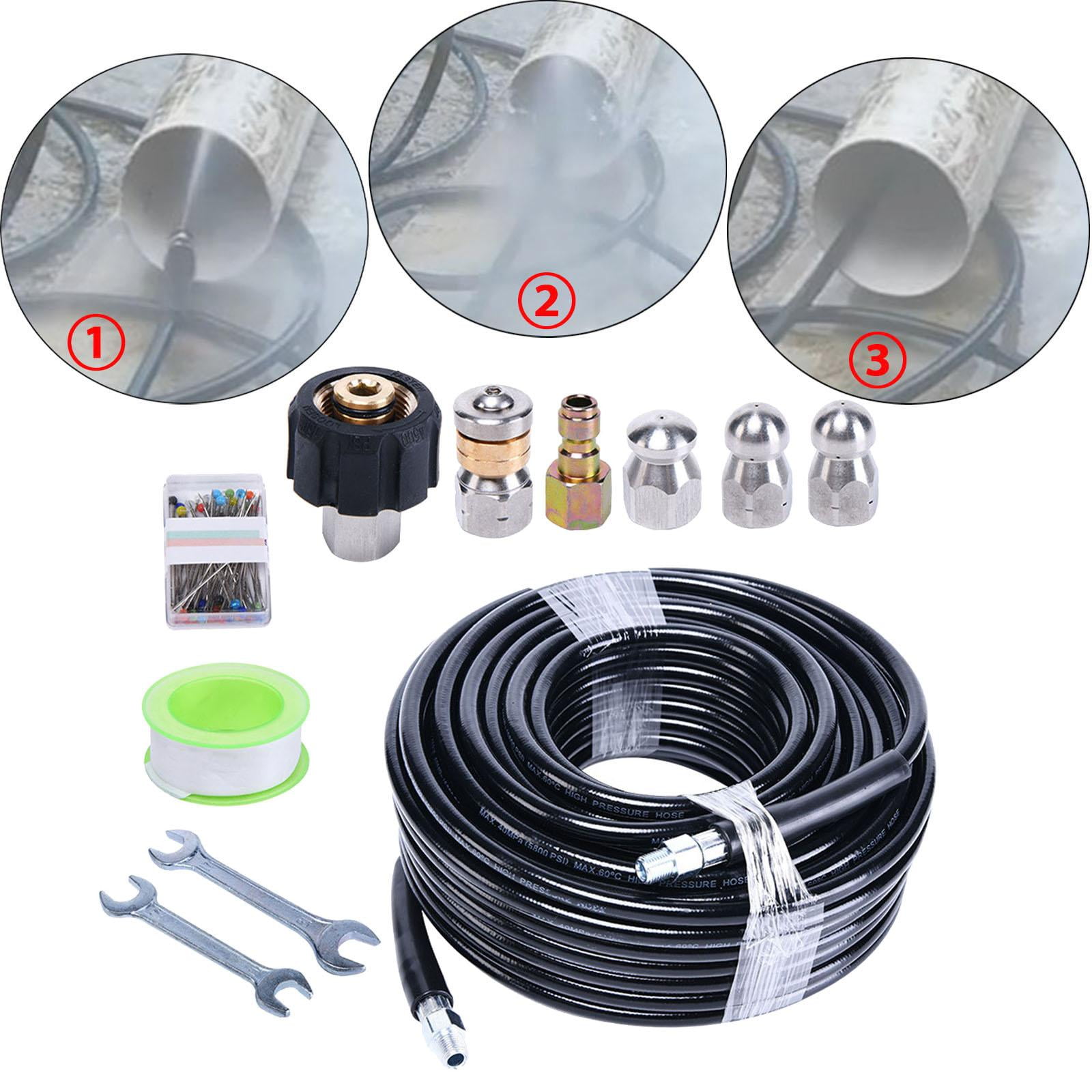 koolsoo 15Meters Pressure Washer Sewer Set Accessory Sewer Jetting ...