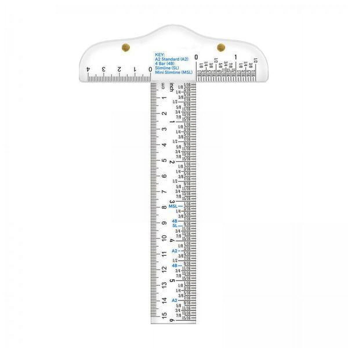 koolsoo 2xClear Acrylic T Square Ruler T Shaped Ruler for Crafting Art ...