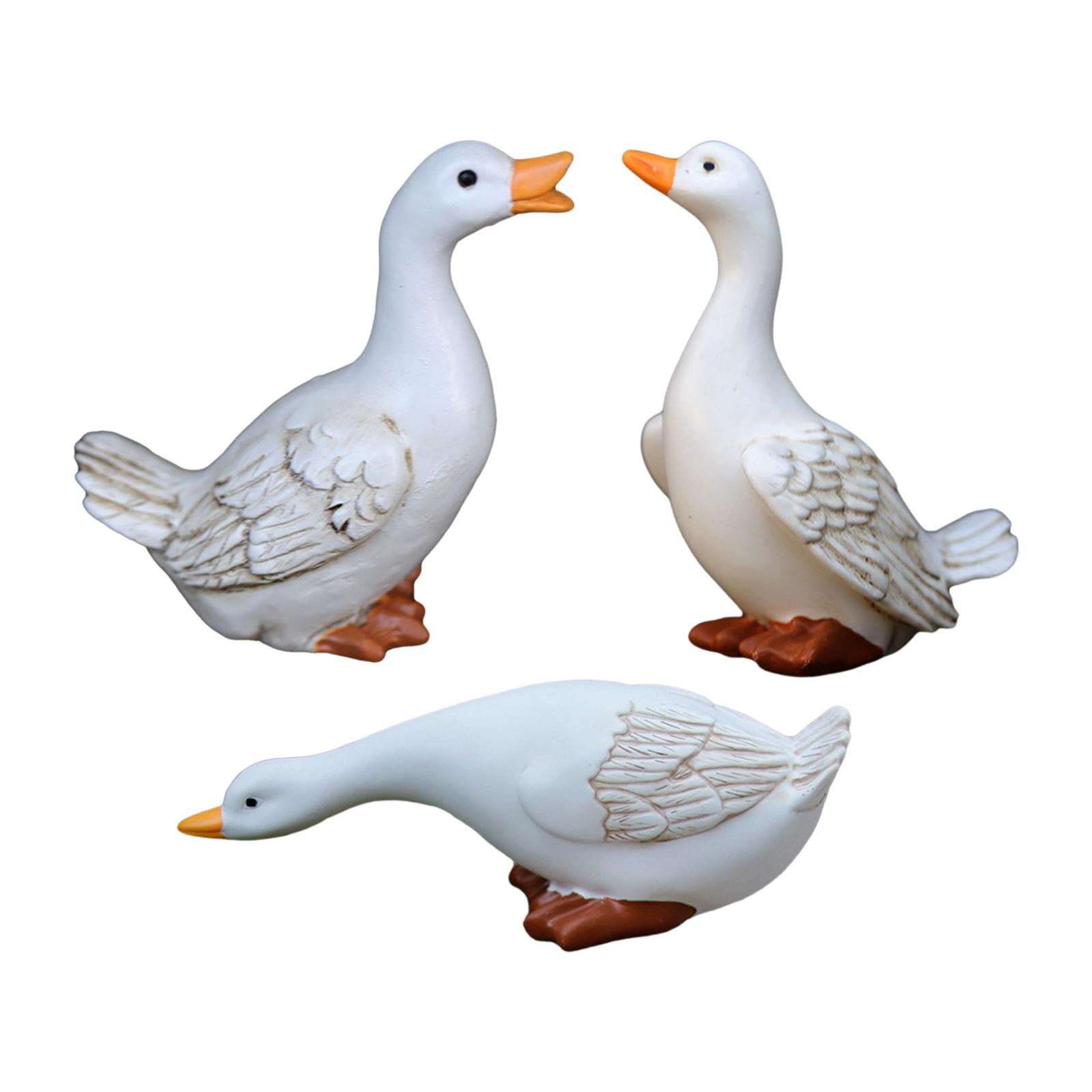 koolsoo 3Pcs Duck Statue Fountain Pond Decoration Outdoor Animal ...