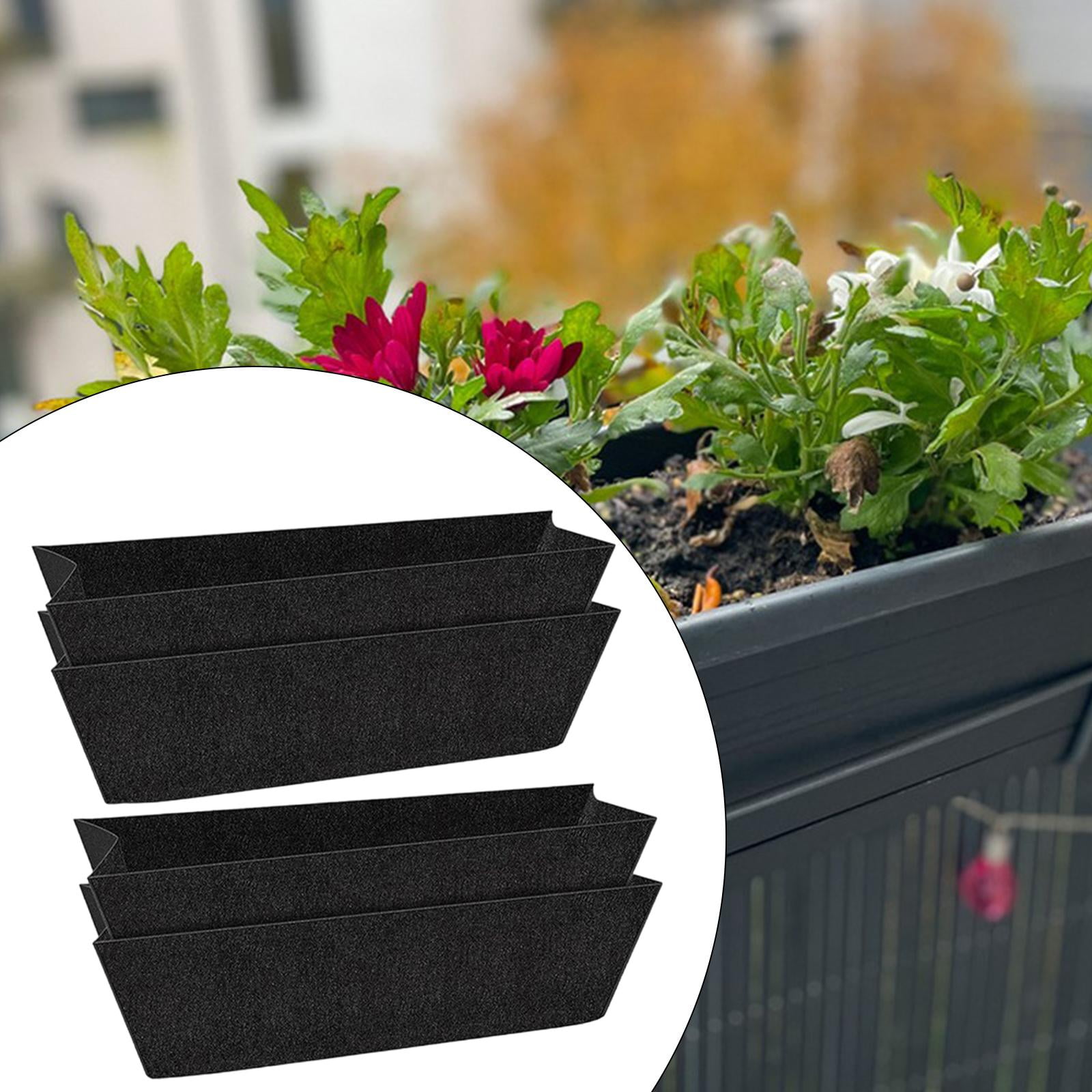 koolsoo 4 Pieces Trough Planter Liner Flower Basket Liner for Porch ...