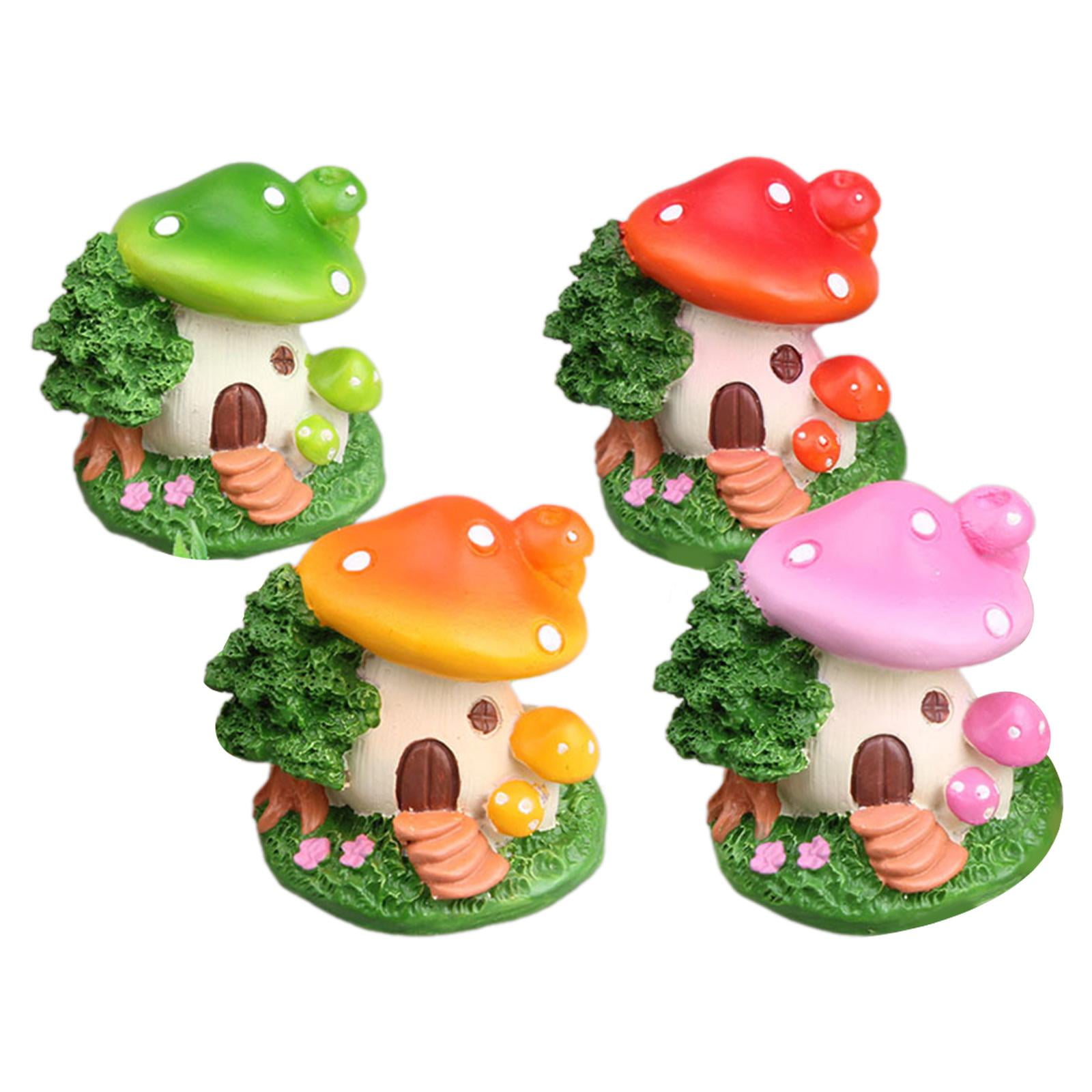 koolsoo 4 Pieces s House Statues Micro Landscape Sculpture Miniature ...