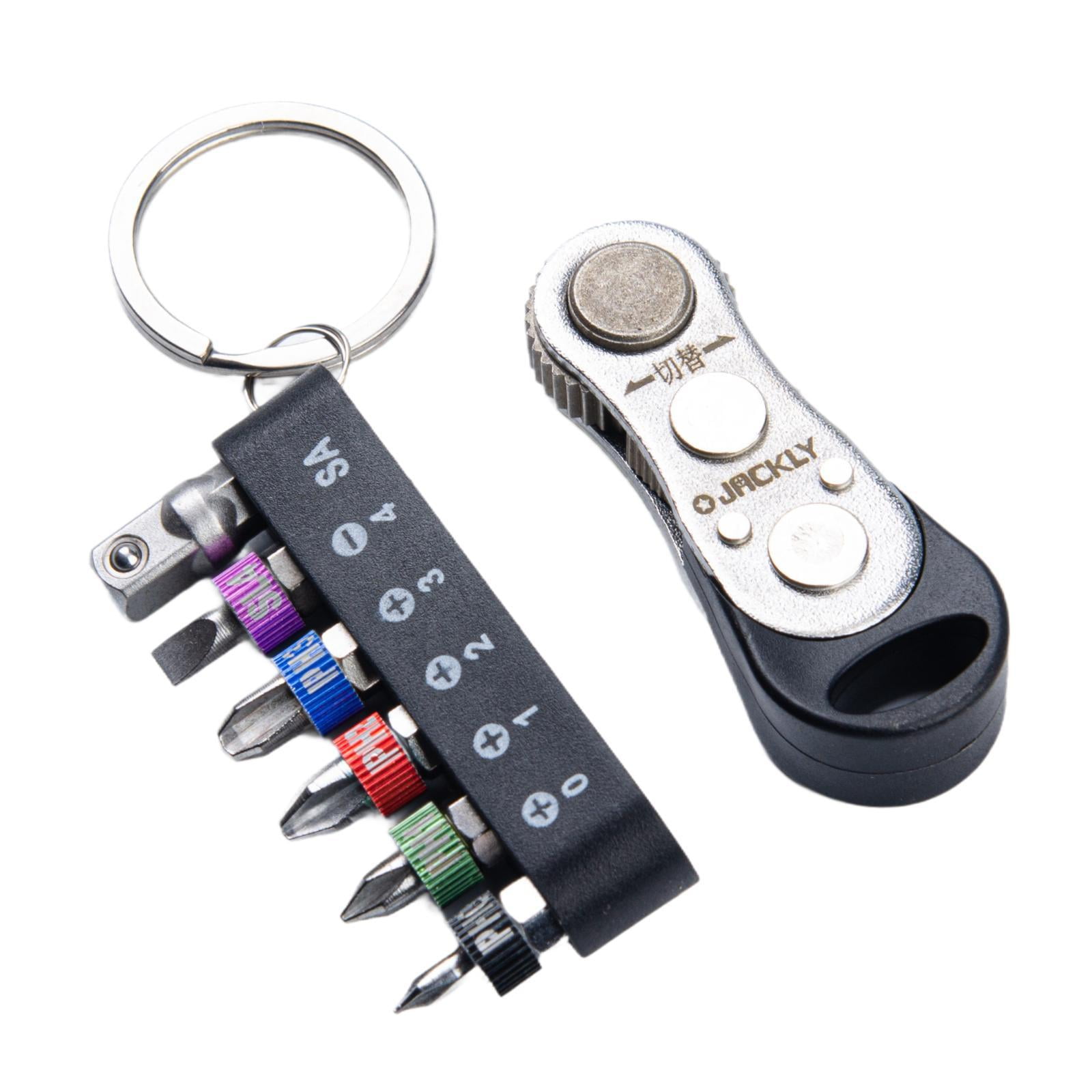 koolsoo 7 Pieces Mini Ratchet Wrench Set Compact Tool Tightening Cross ...