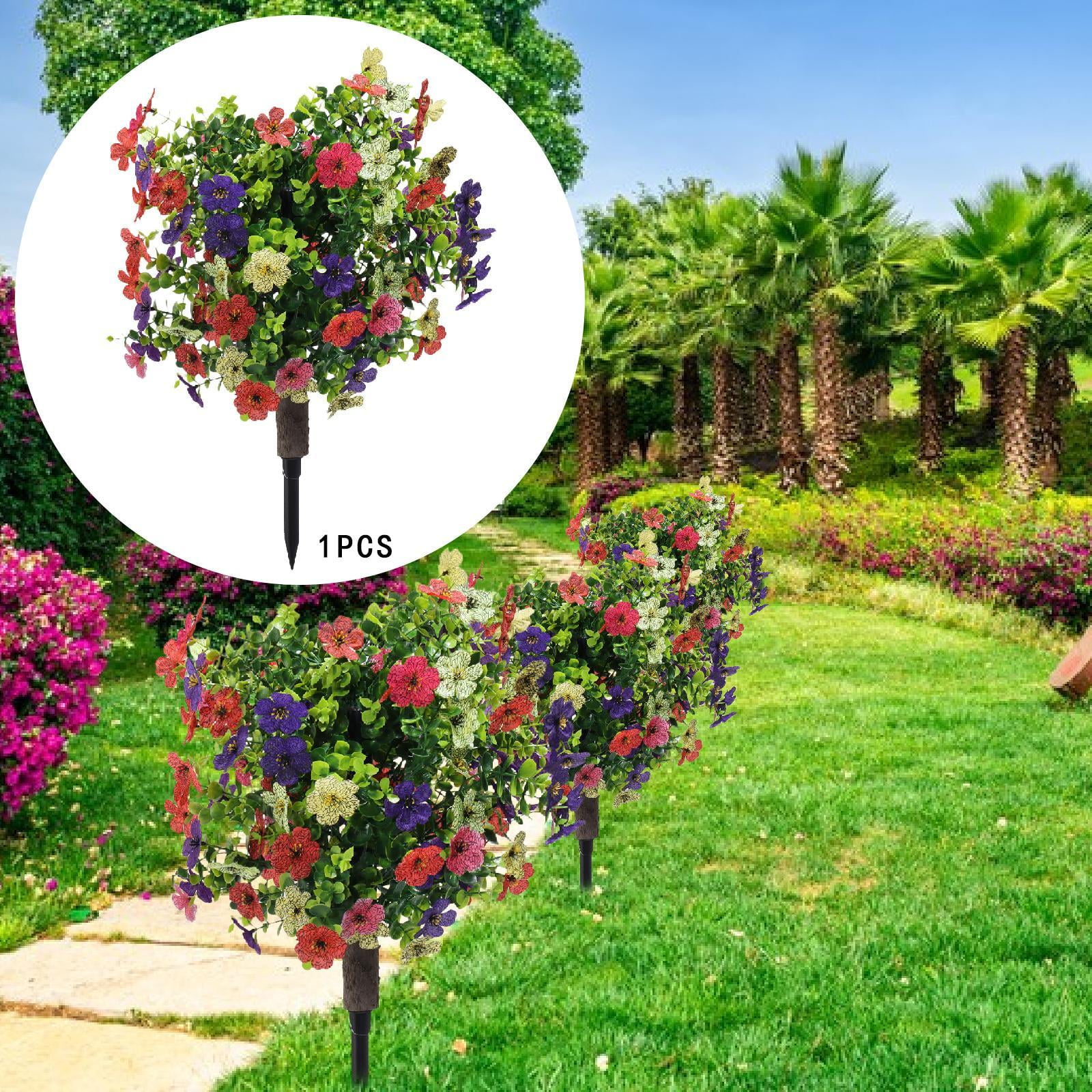 koolsoo Artificial Violet Flower Topiary Ball Lifelike for Balcony ...