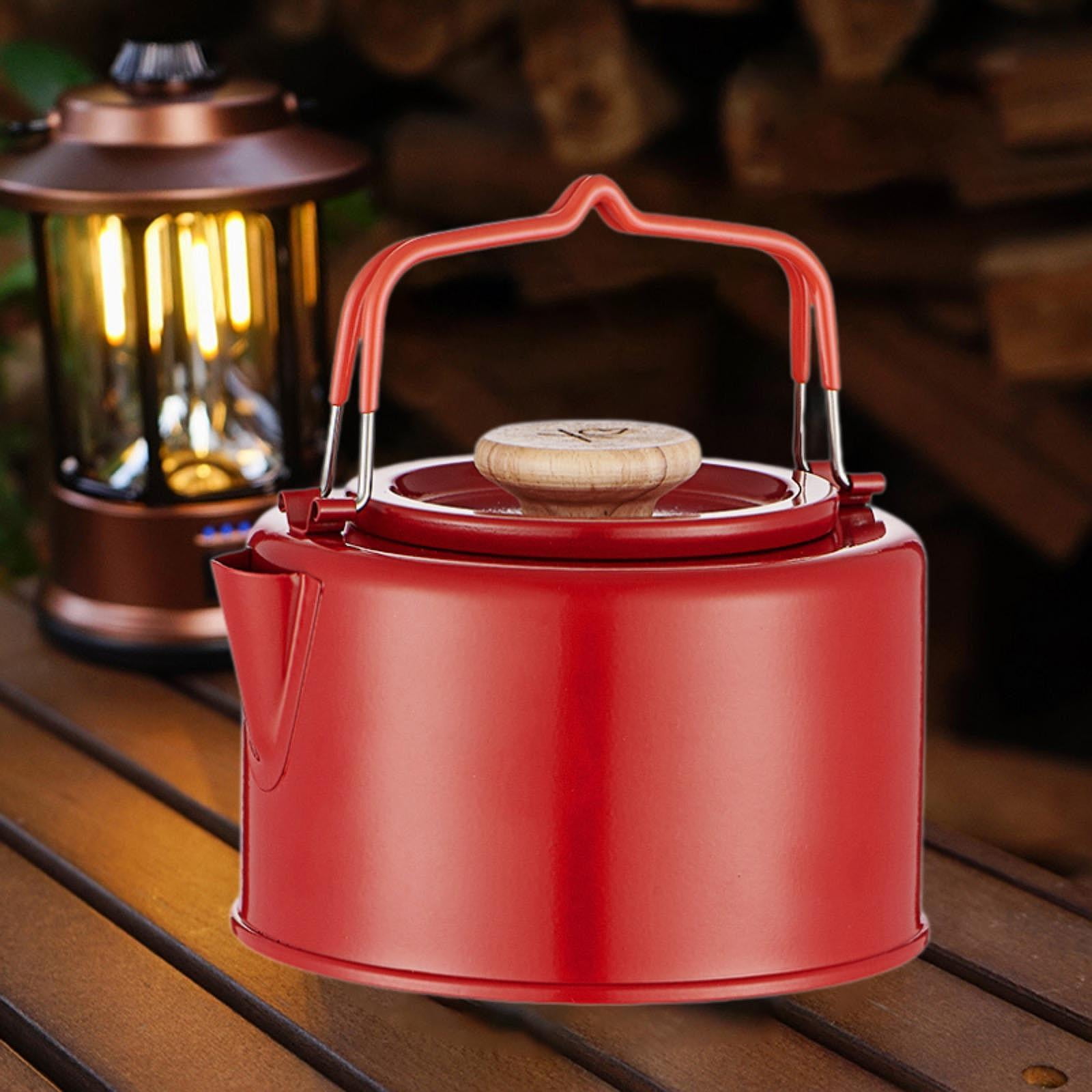 koolsoo Camp Kettle Tea Kettle 1.1 L with Ergonomic Handle Lightweight ...