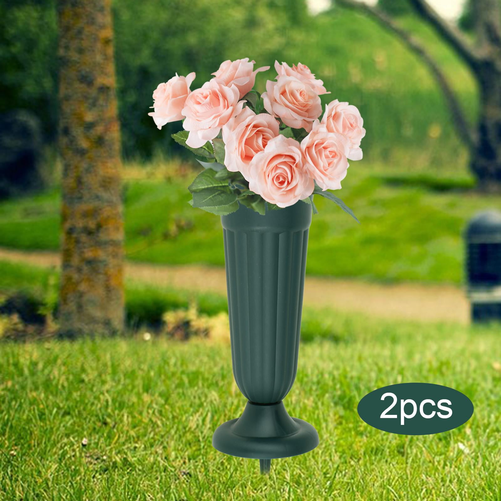 koolsoo Cemetery Vase Flower Holder Detachable PP Vase Lightweight ...