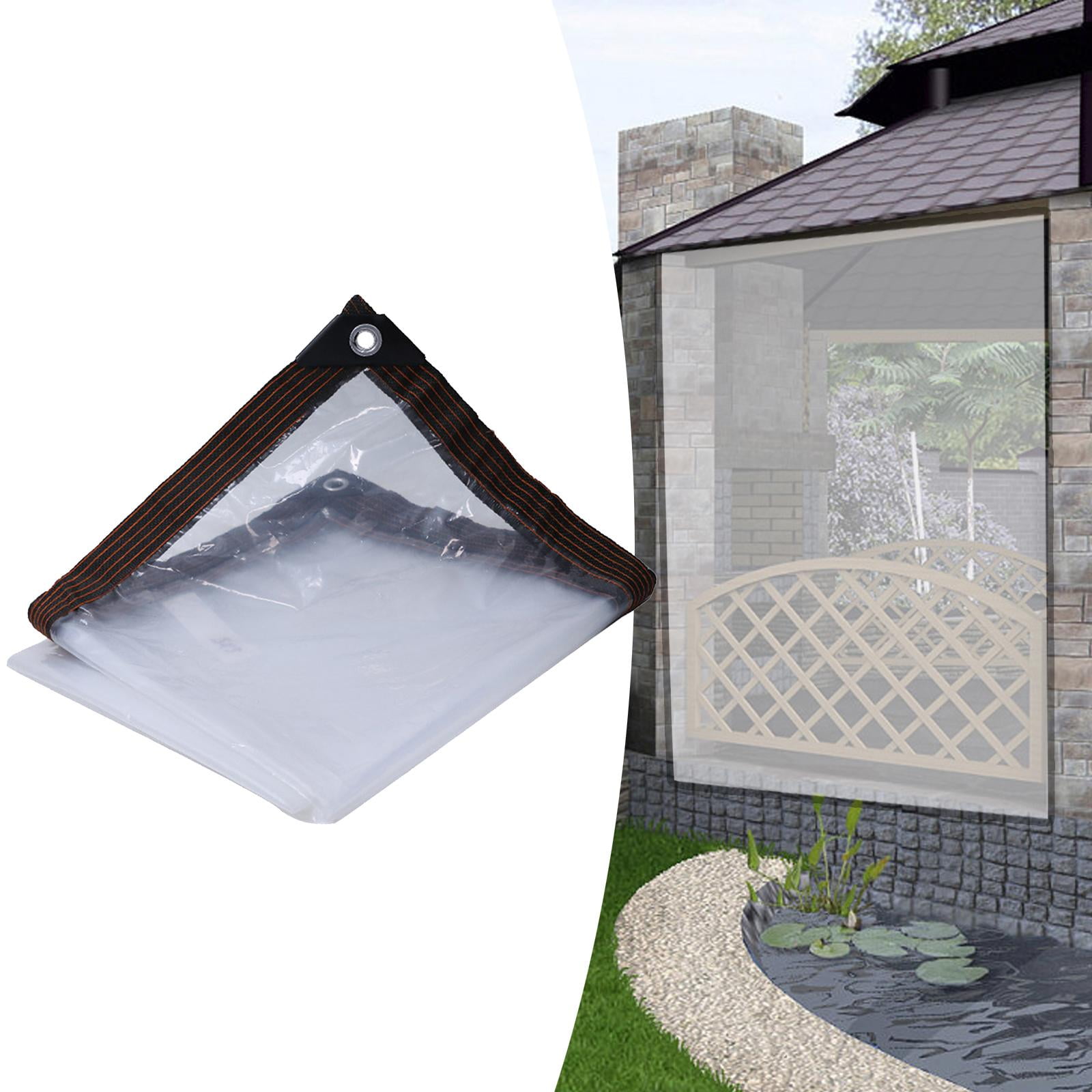 koolsoo Clear Tarpaulin Clear Tarp with Eyelets Heavy Duty Tarp Sheet Cover Dustproof Rainproof ...