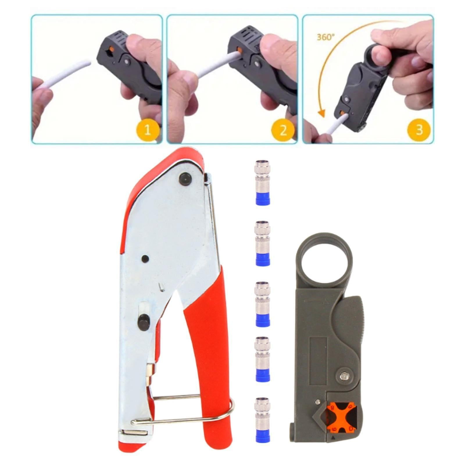 koolsoo Coax Cable Crimper Tool, Coaxial Cable Cutter, Premium ,Coax ...