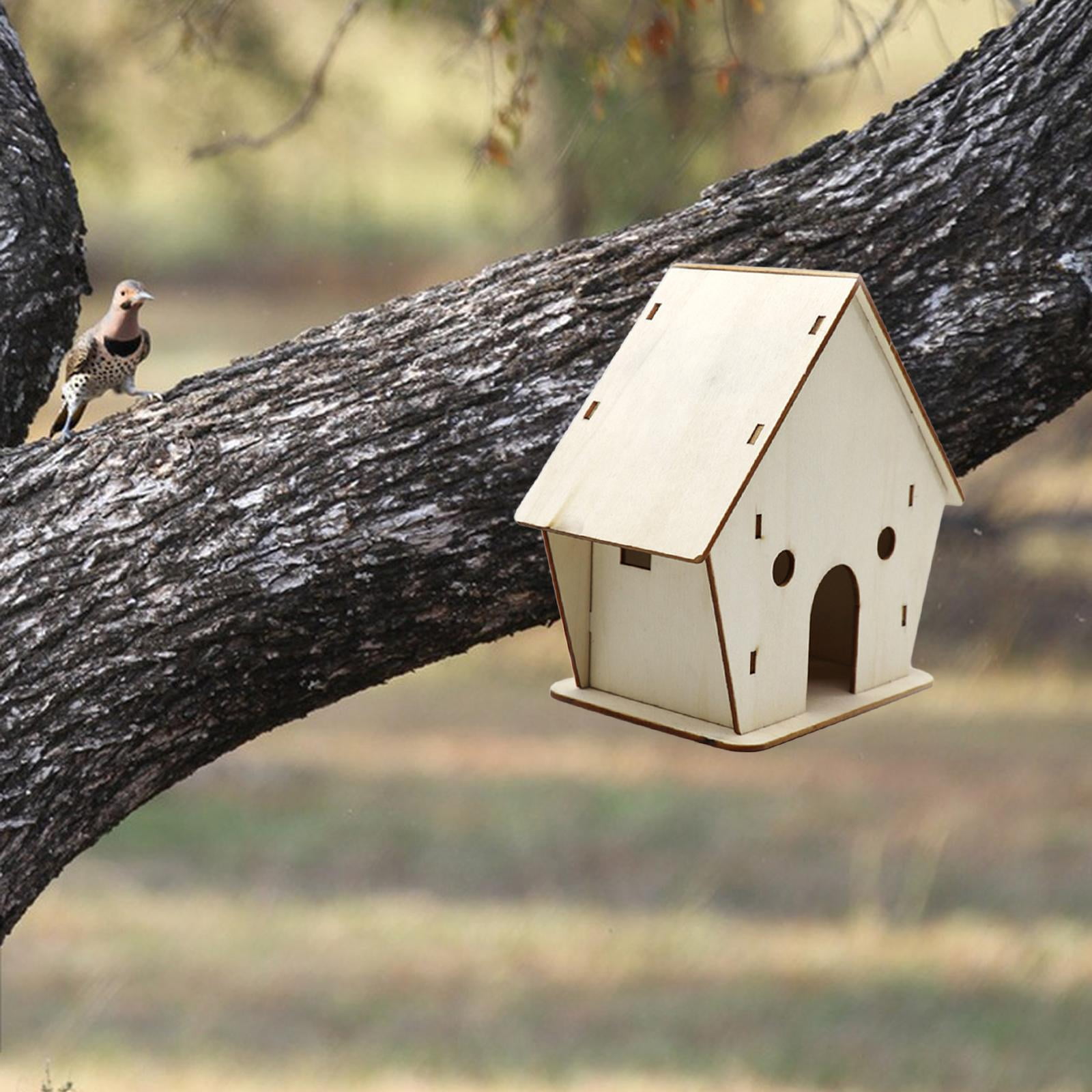 koolsoo DIY Wood Bird Nest Birdhouse Bird Ornament Craft Handmade ...