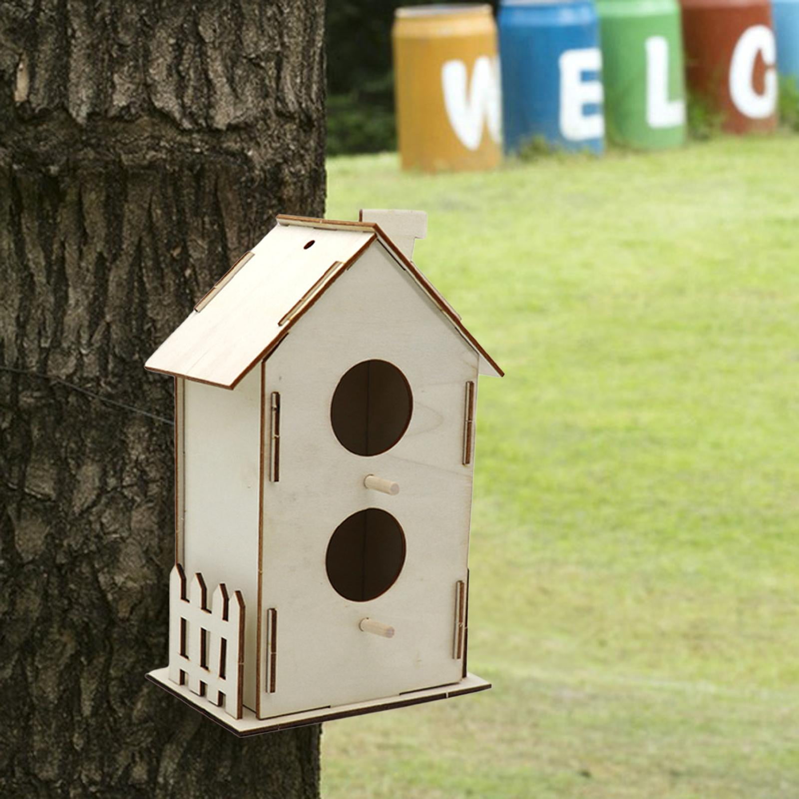 koolsoo DIY Wood Bird Nest Birdhouse Bird Ornament Craft Handmade ...