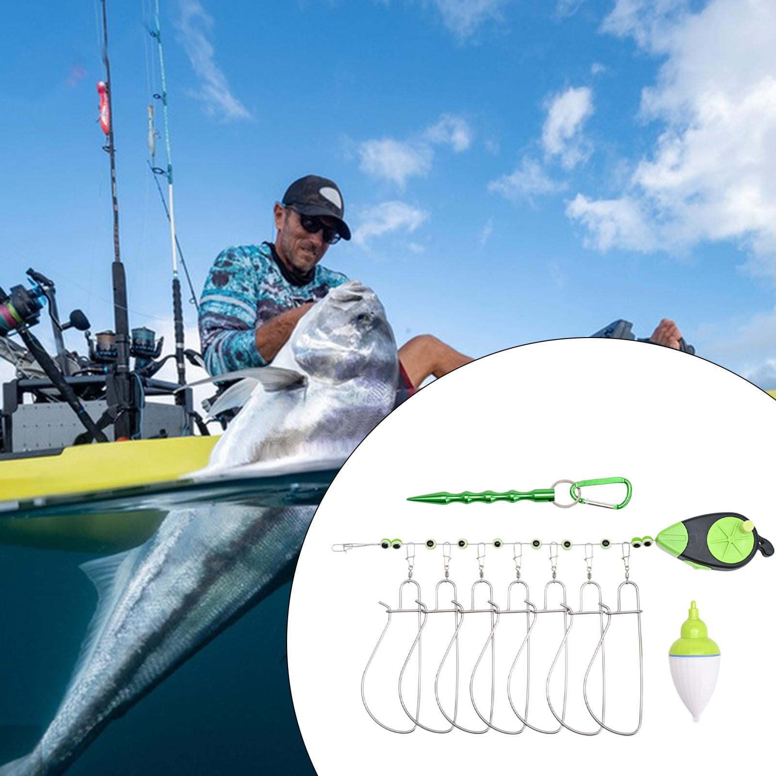 koolsoo Fishing Stringer Holder Big Fish Wire Fish Lock Metal Snap ...