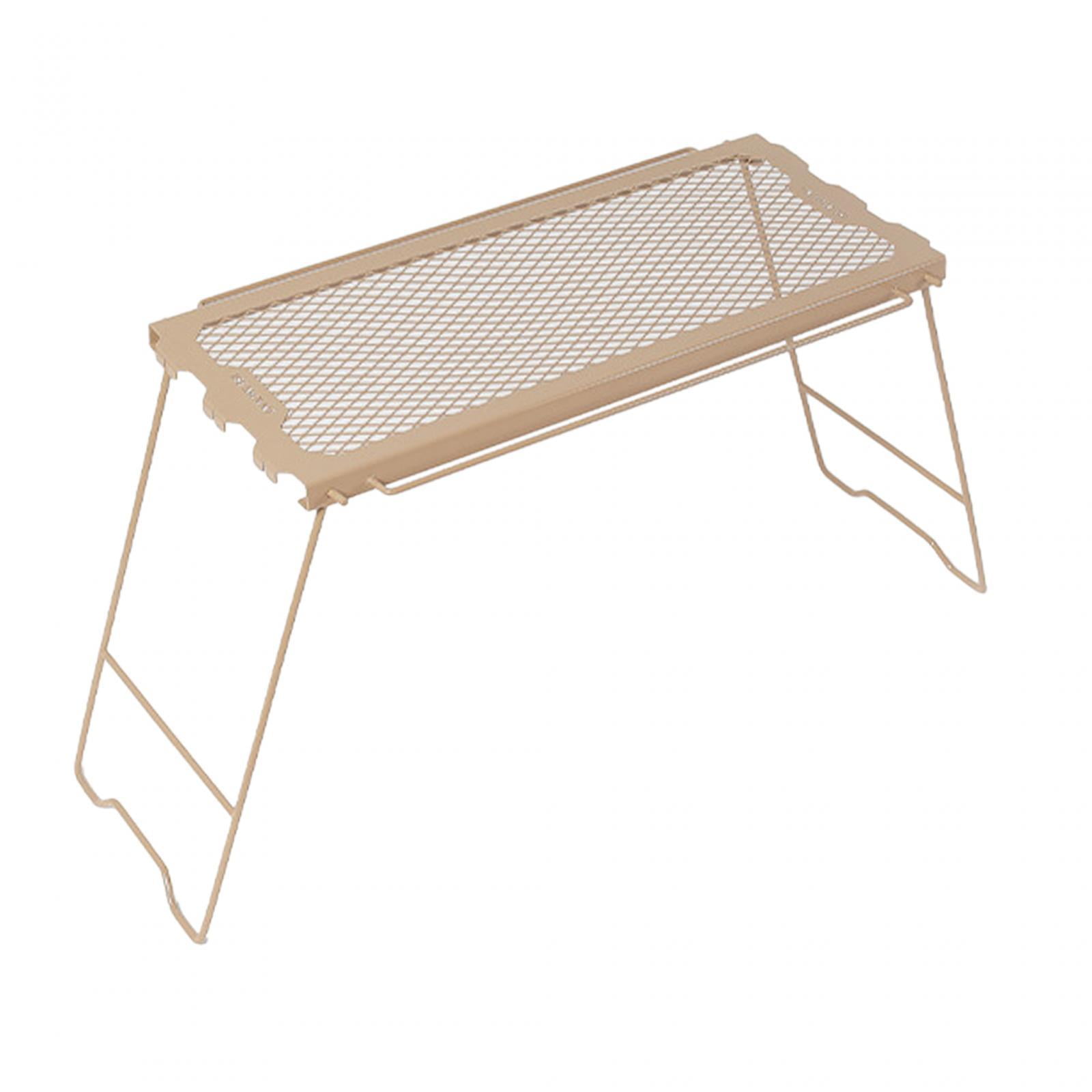 koolsoo Folding Camping Table Camping Cooking Grate with Mesh Desktop ...
