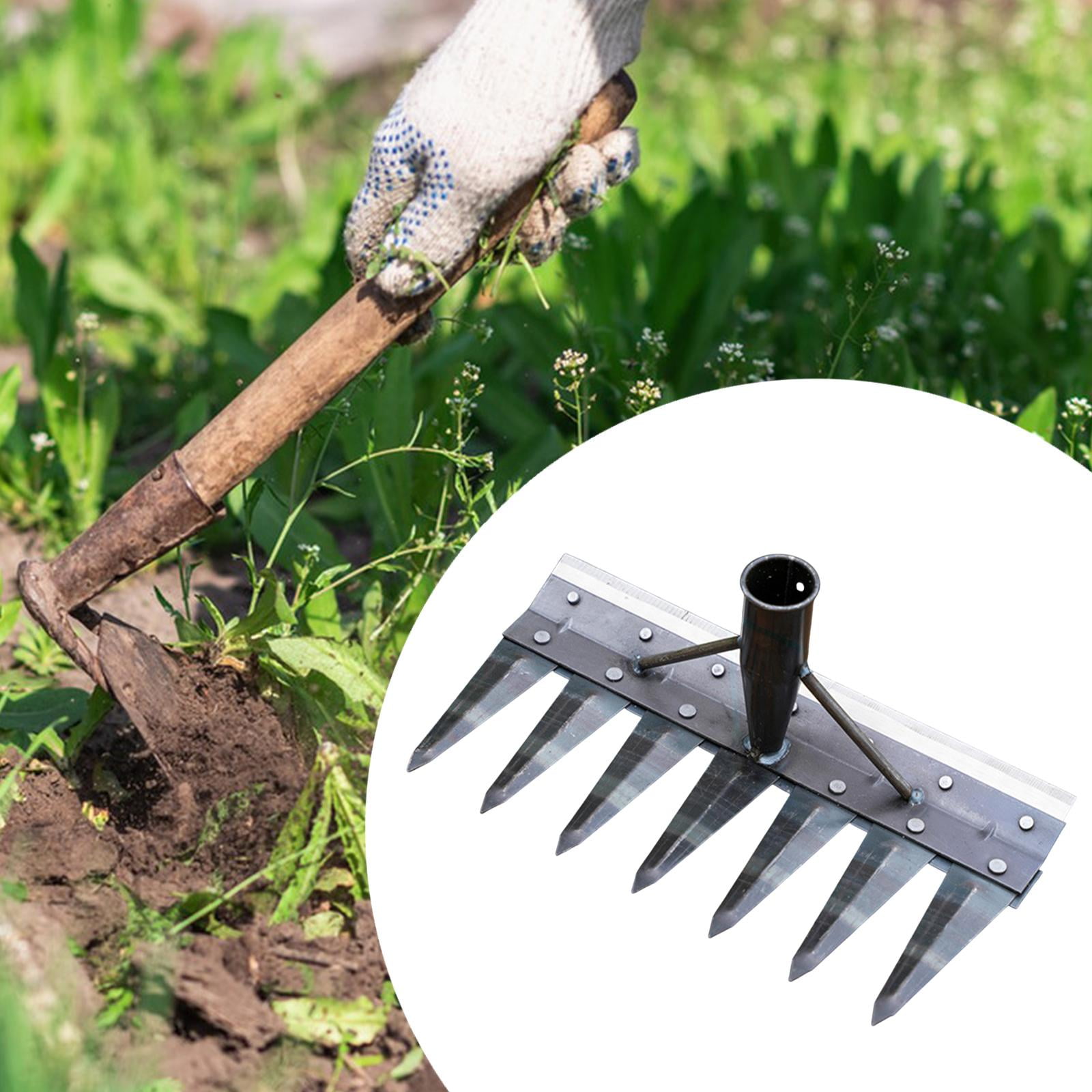koolsoo Garden Hoe Weeding Rake Heavy Duty Weeds Removal Tool for ...