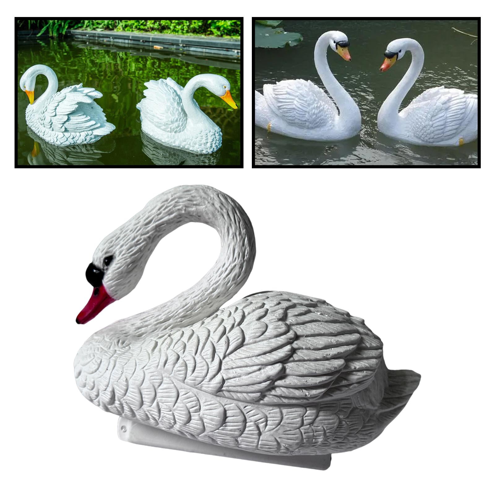 koolsoo Garden Pond Float Swan Decoration Swan Figurine Float Ornament ...