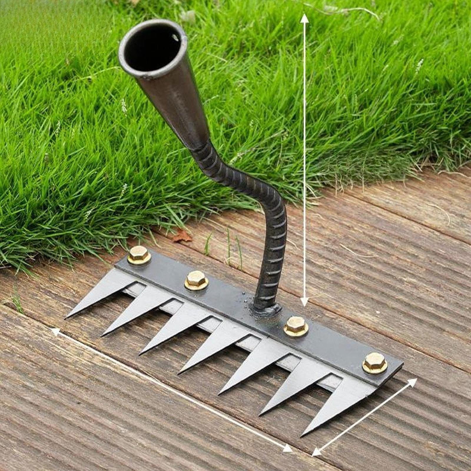 koolsoo Garden Rake Gardening Hand er Tool Steel Rust Resistant Remover ...