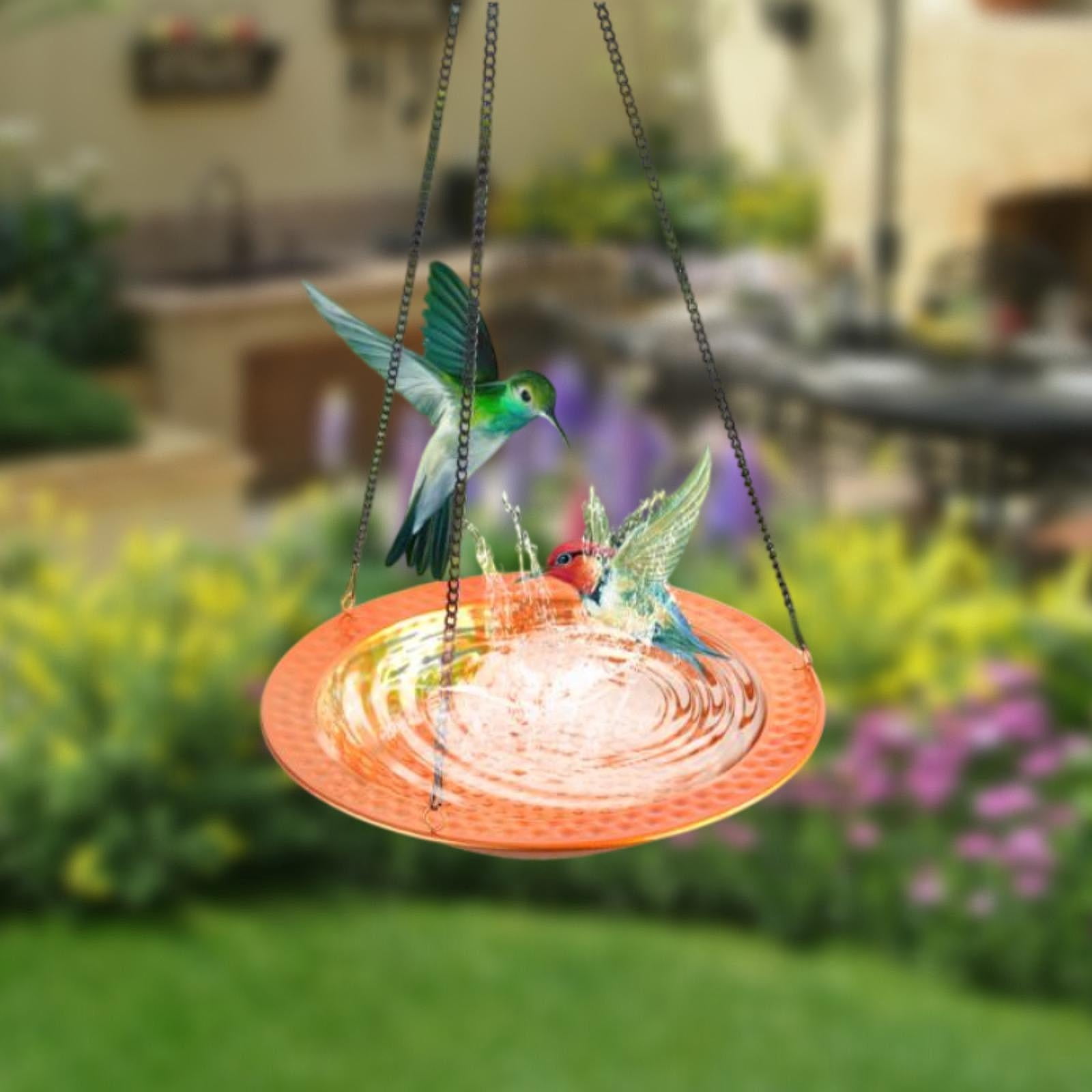 koolsoo Hanging Bird Bath Feeding Station Drinking Water Bowl Bird ...