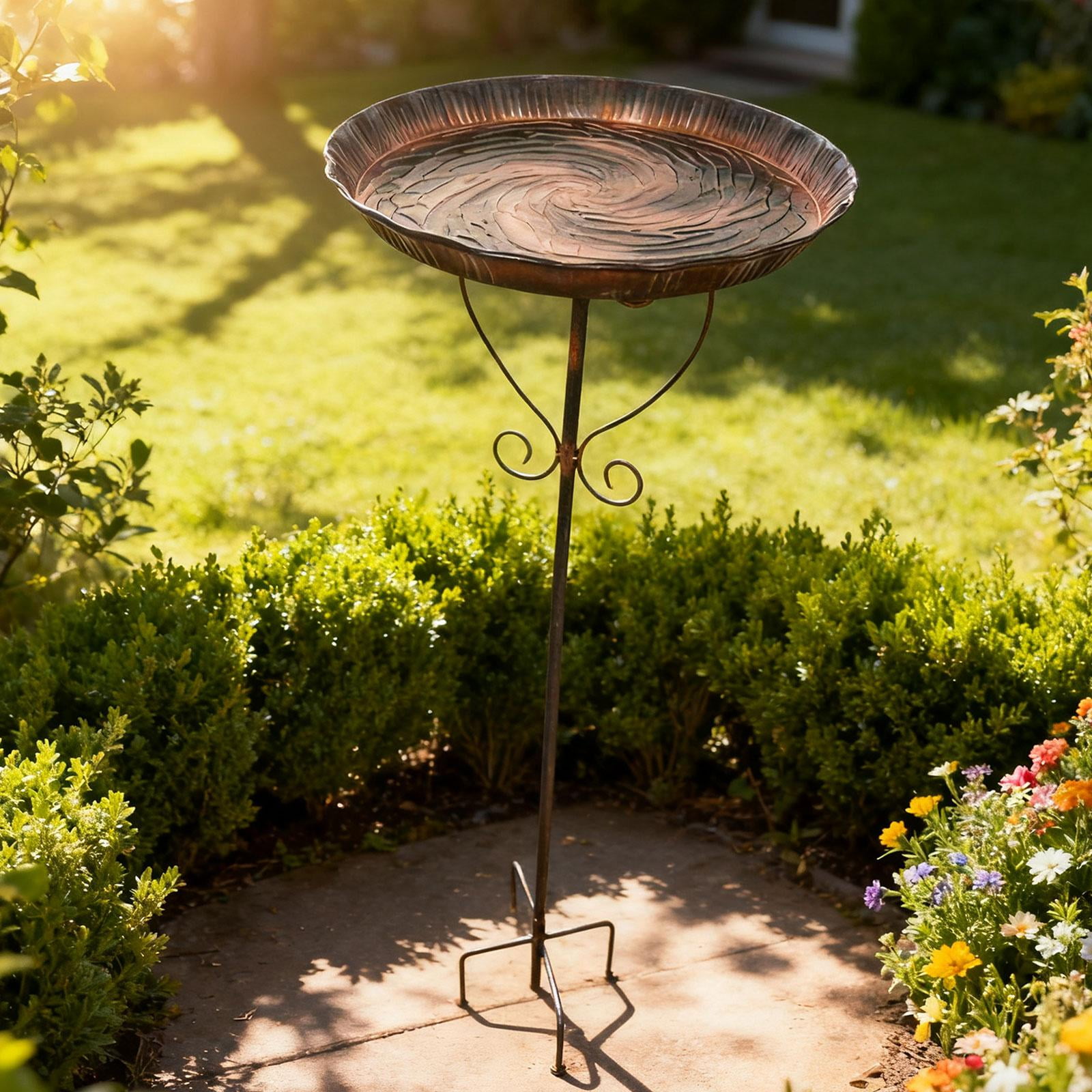 koolsoo Iron Bird Feeder with A 5-pronged Base, Rustic Vintage Design ...