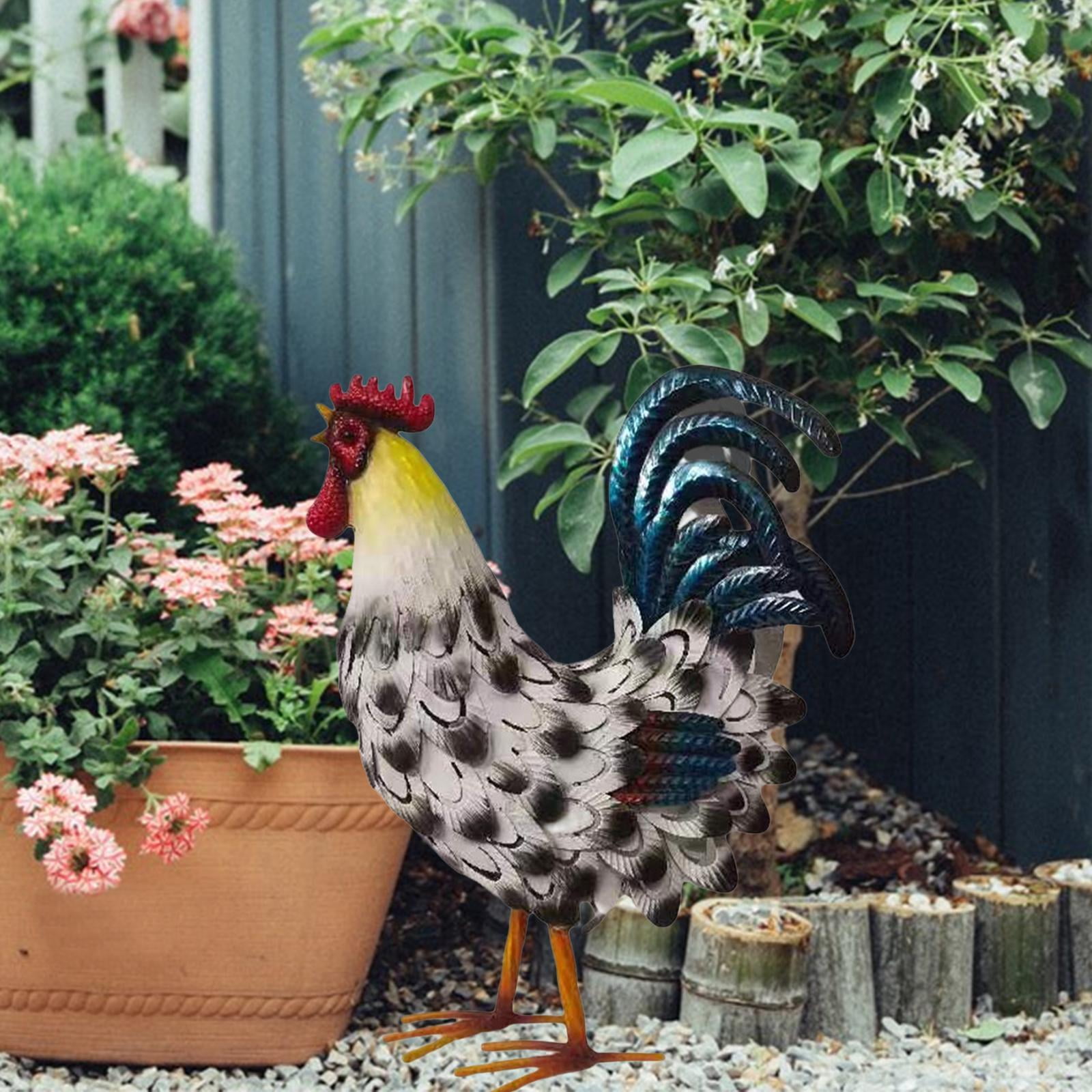 koolsoo Metal Decor Chicken Yard Decoration Lawn Ornament Artwork ...