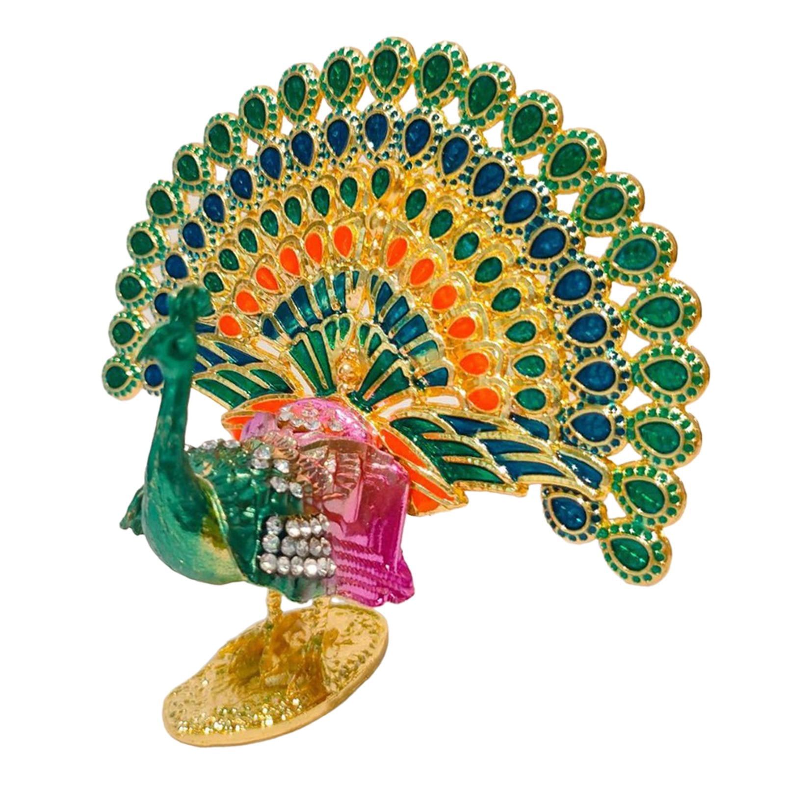 koolsoo Mini Peacock Statue Artificial Ornament Gift Crafts Creative ...