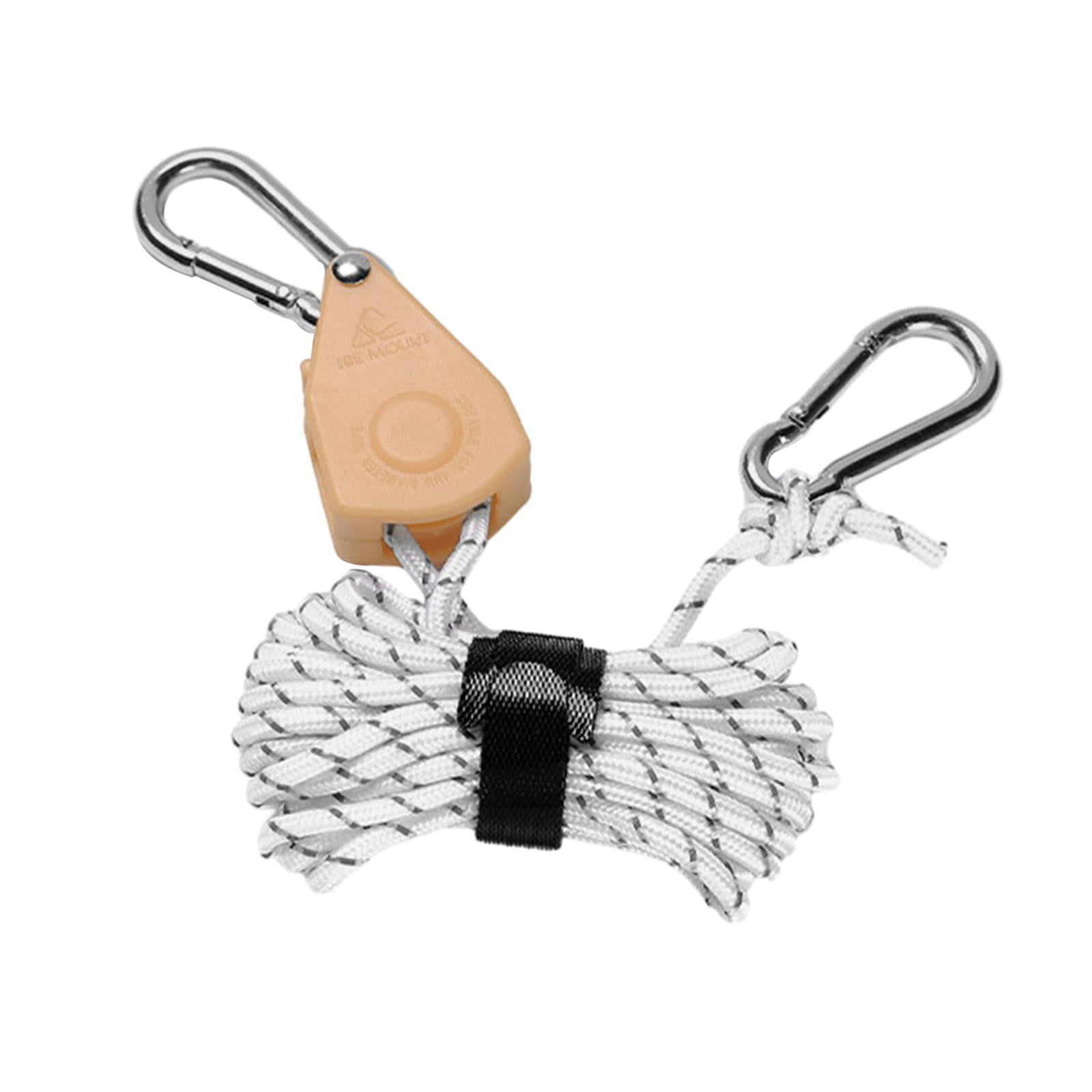 koolsoo Pulley Ratchet Rope Hanger Wind Rope Non Slip Camping Rope ...