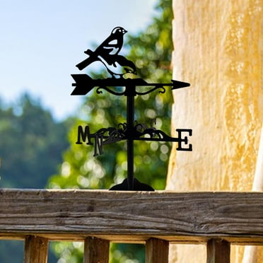 Iron Weather Vane Wind Direction Outdoor Garden Stake Farm Roof Mount ...