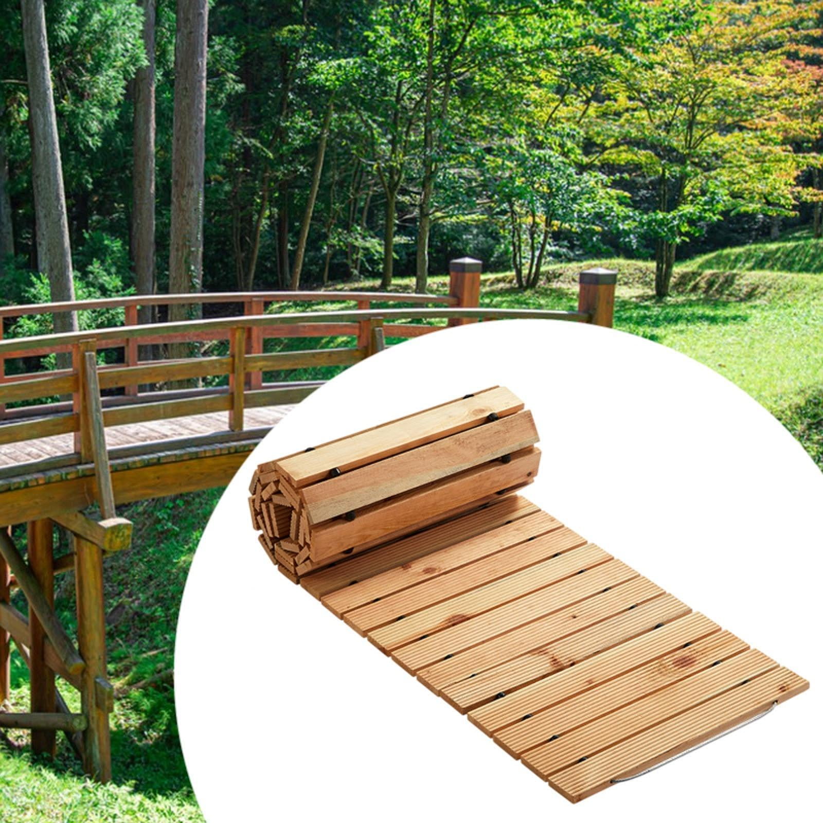koolsoo Wooden Garden Pathway Boardwalk Decor Wood Road Floor Straight ...
