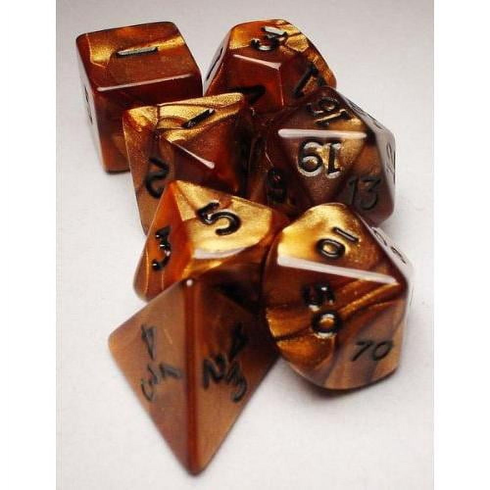 koplow rpg dice sets: bronze/black olympic polyhedral 7-die set ...