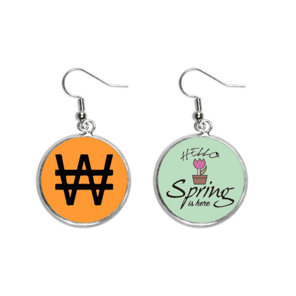 korea currency symbol krw decoration dangle season sp earring jewelry ...