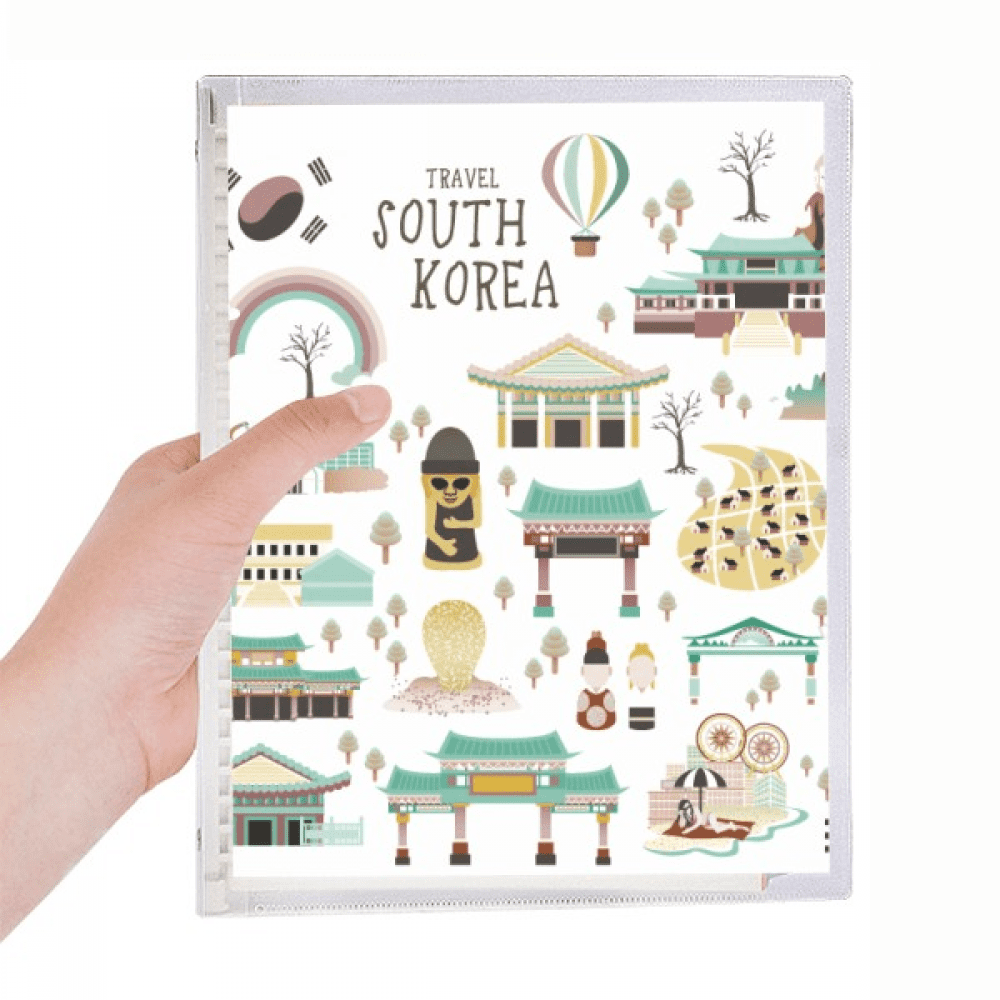 korea most famous landmarks notebook loose diary refillable journal ...