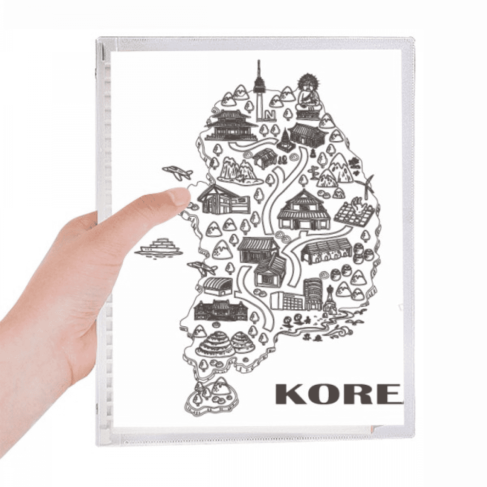 korean map seoul and busan notebook loose diary refillable journal ...