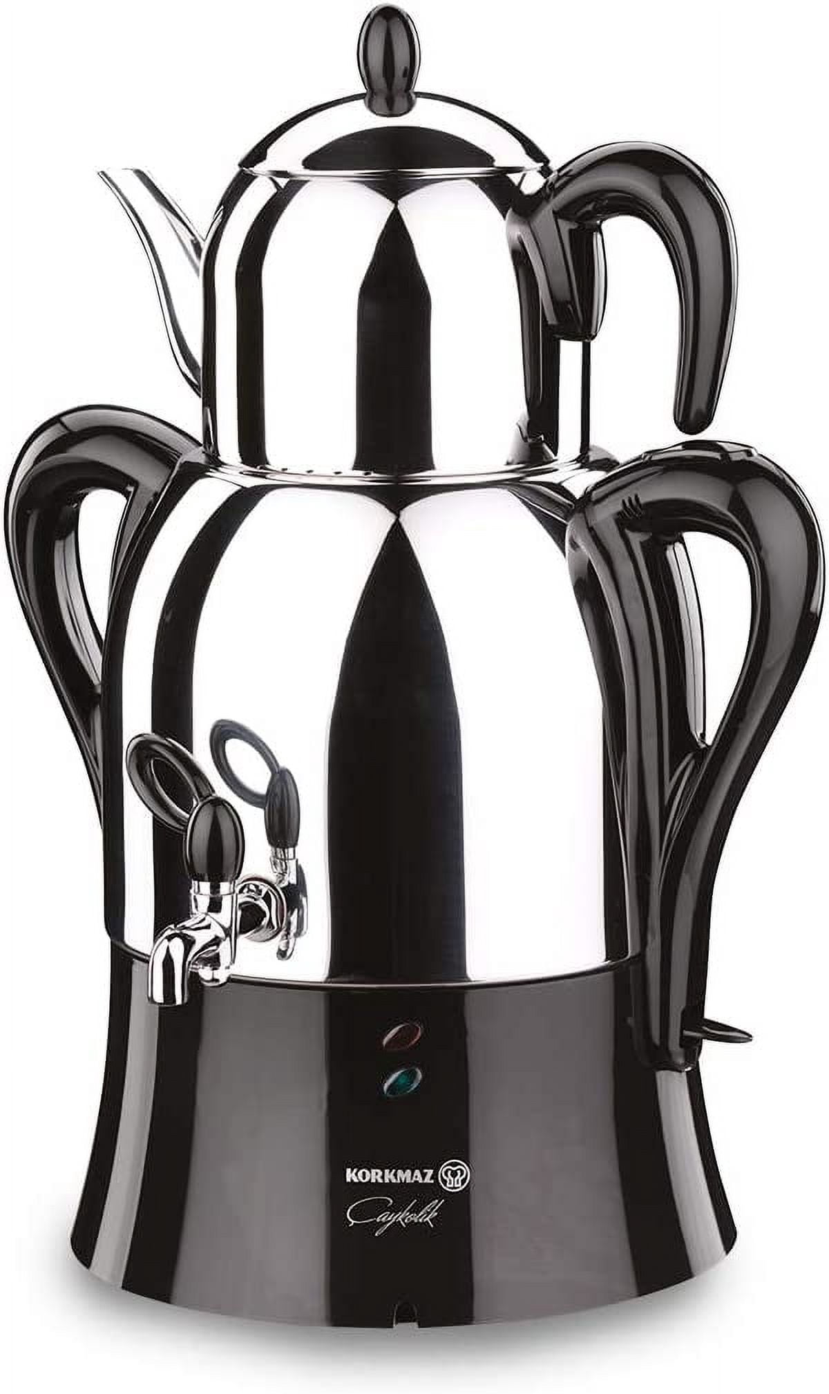 korkmaz Caykolik A341 Samovar Stainless Steel Electric Turkish Tea ...