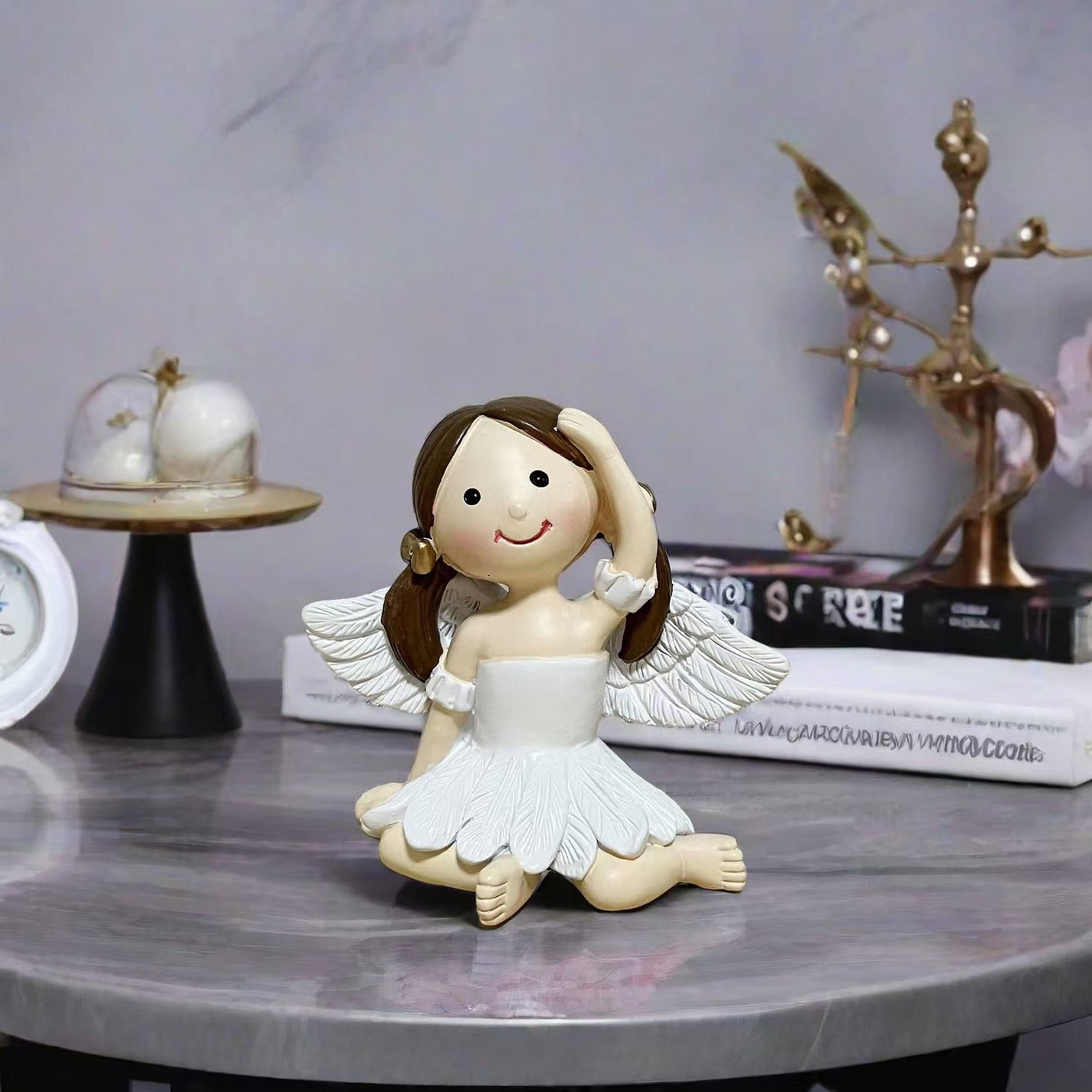 kosheko Angel Girl Statue - Serene Desktop Decoration Piece, Heartfelt ...