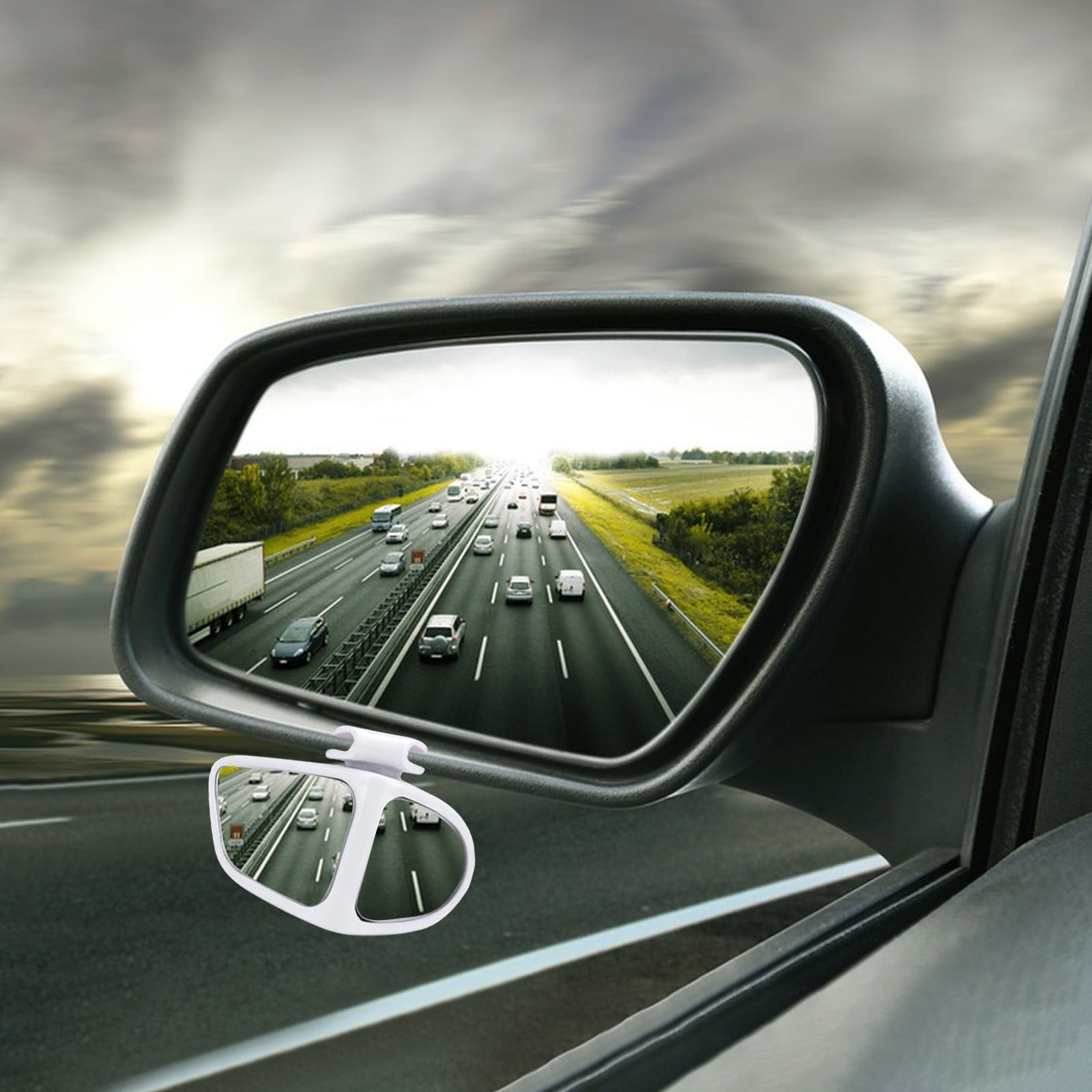 kosheko Car Blind Mirror with 360-Degree Rotation， Wide Angle Rear View ...