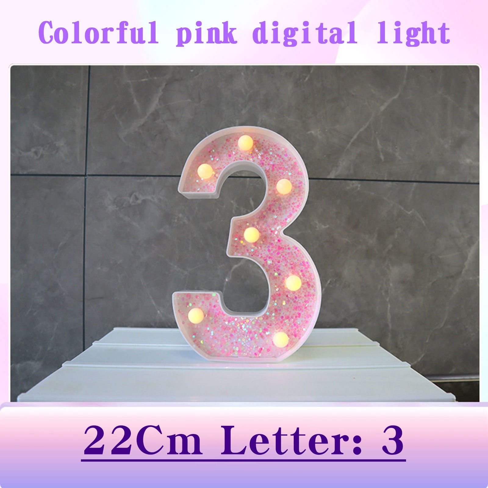 kosheko Colorful LED Letter Light for Decor Alphabet Light Up Words ...