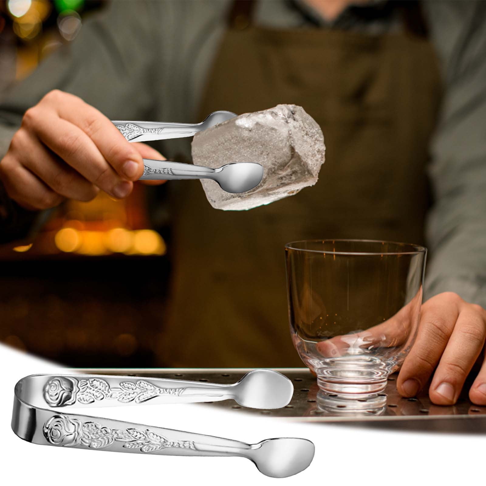 kosheko Ergonomic Multi-Color 304 Stainless Steel Ice Clip - Thickened ...