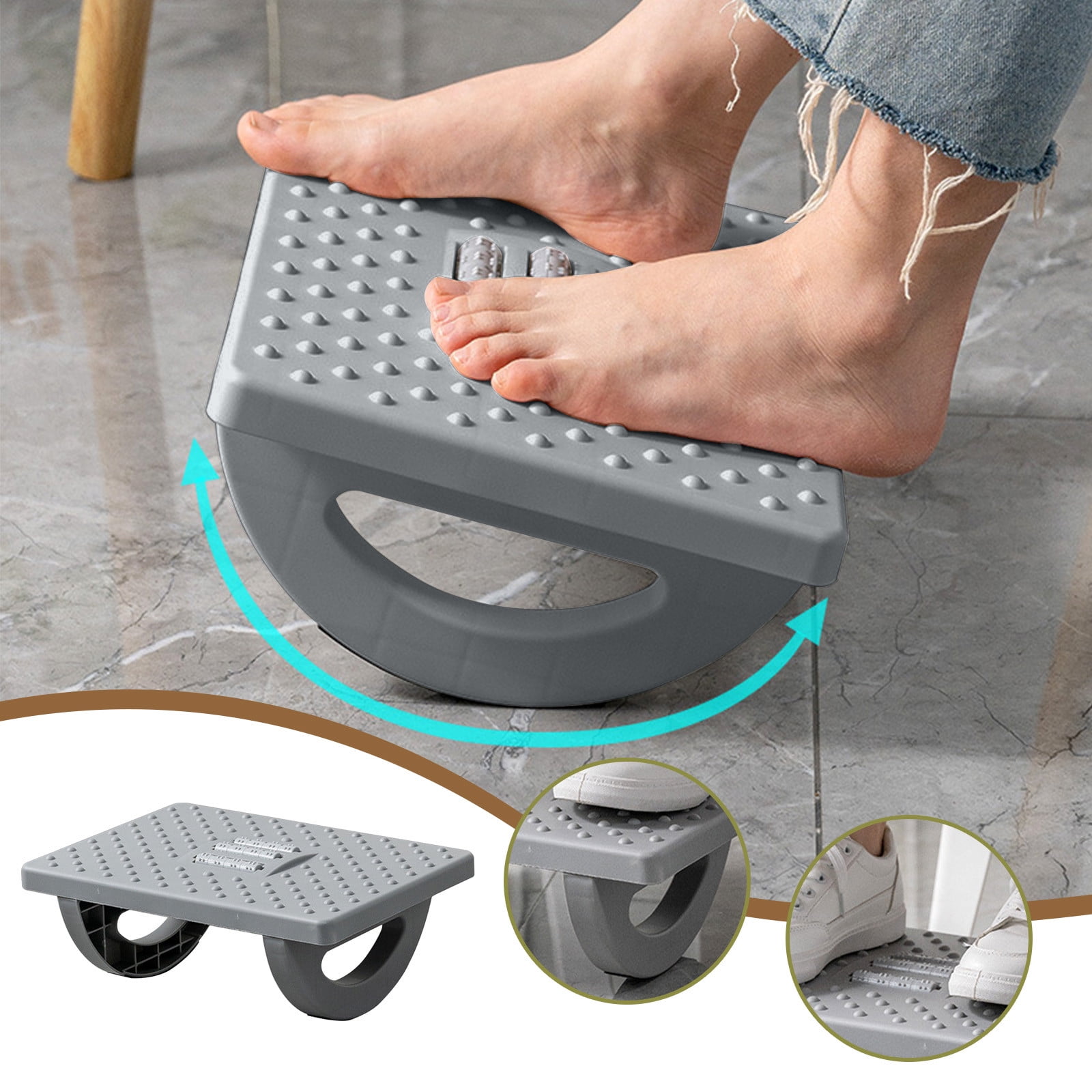 kosheko Foot for Under Desk At Work, Office Desk Accessories Foot Stool ...
