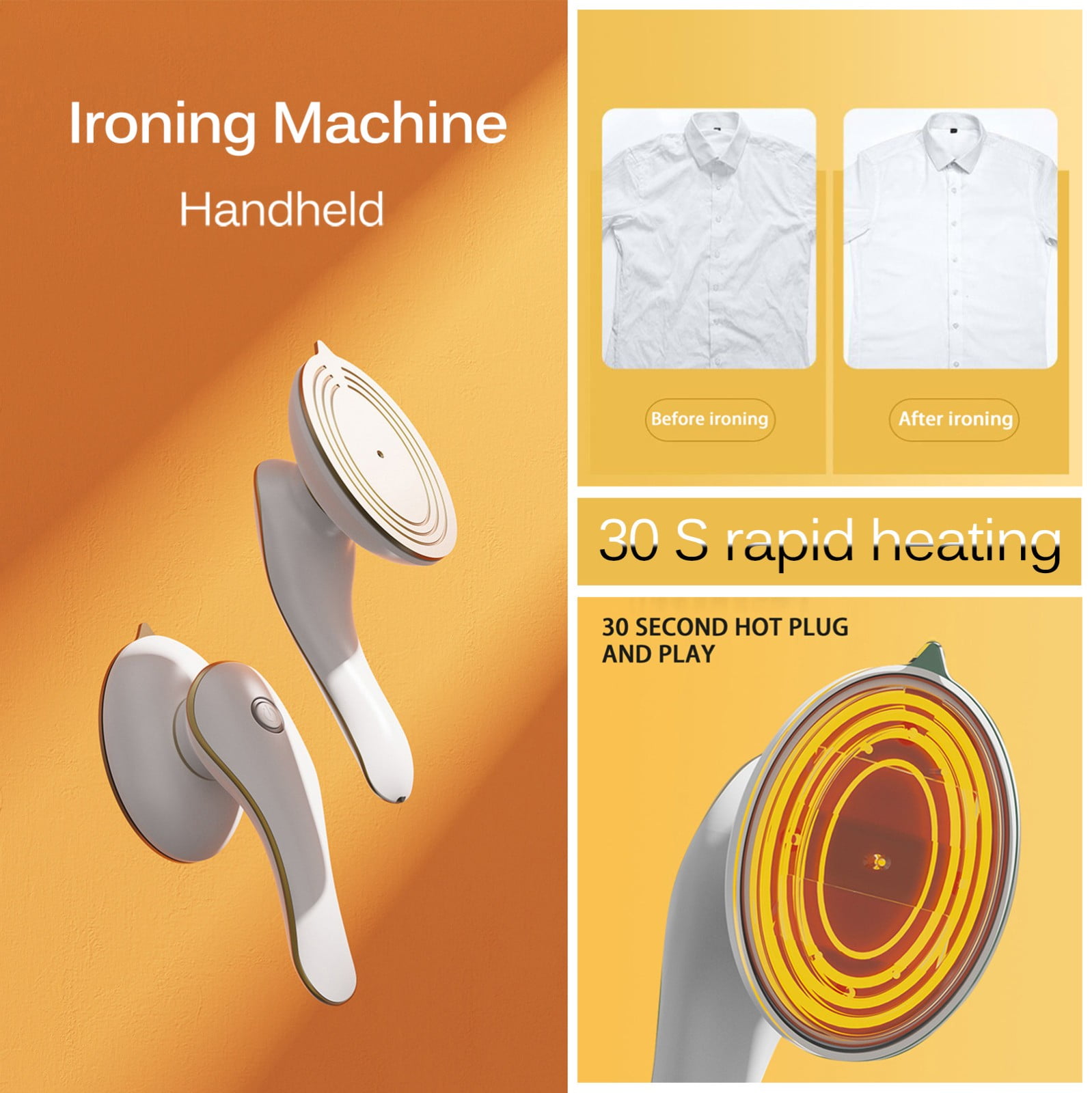 kosheko Handheld Ironing Machine, 30 Second Fast Heating, Use Dry and ...