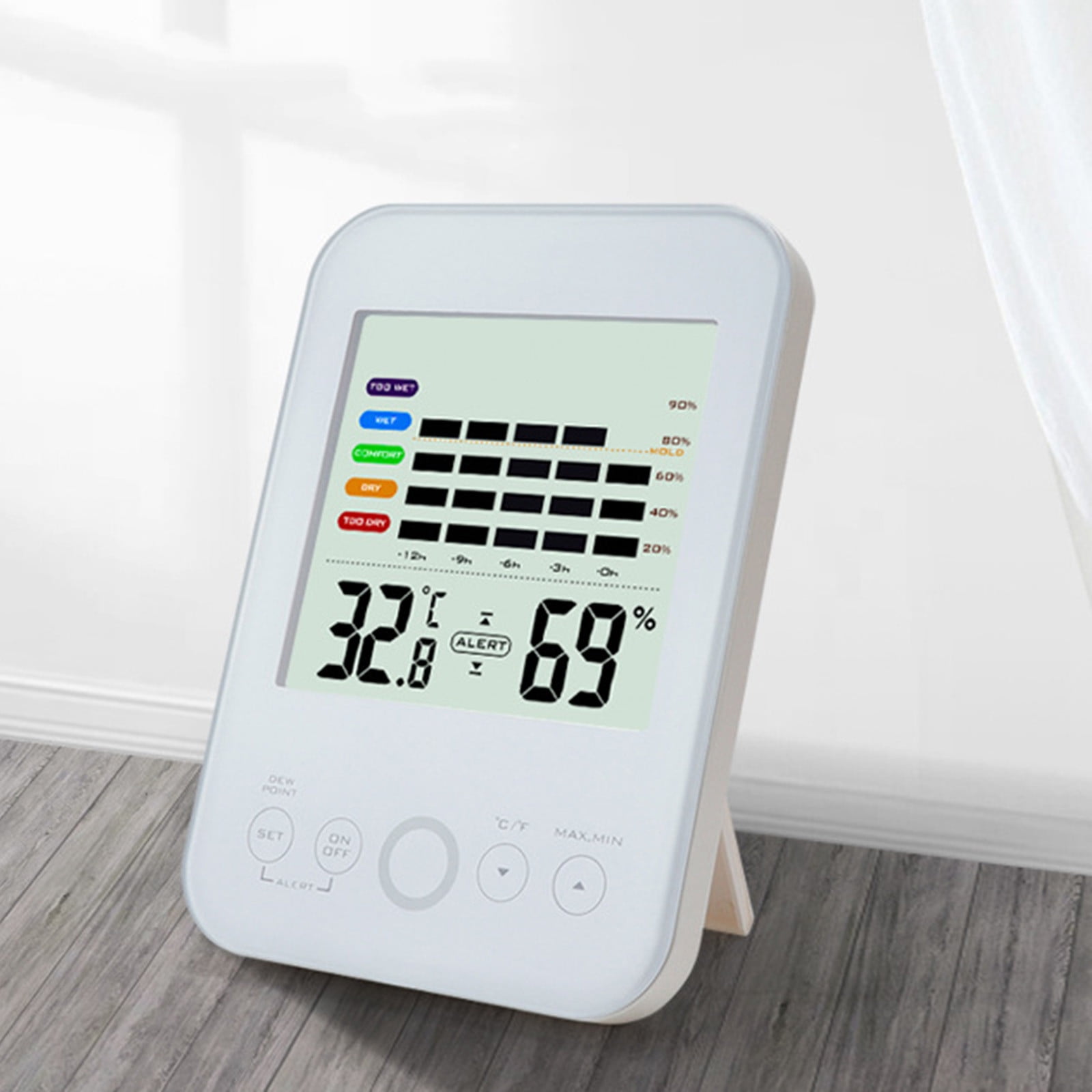 kosheko Indoor Hygrometer, LED Display, Temp & Humidity Monitor, Family ...