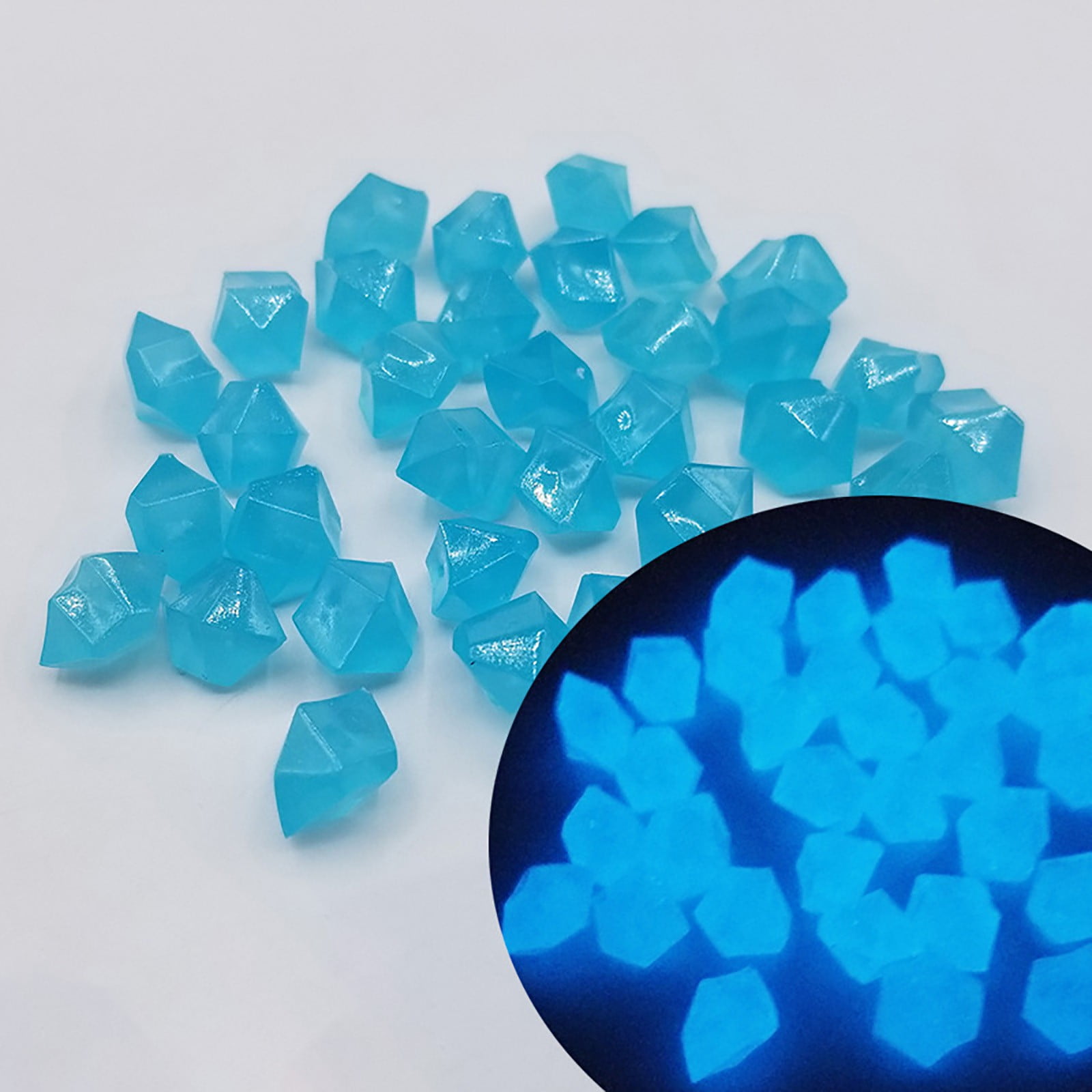 kosheko Pack Of 300 Colored Glowing Stones Rhombus Glowing Stones ...